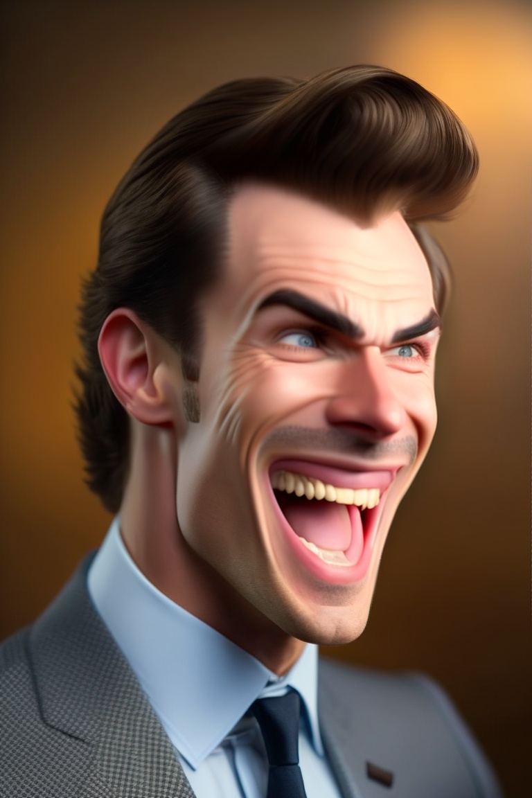 Lexica - An exaggerated and intense expression of anger on his face ...