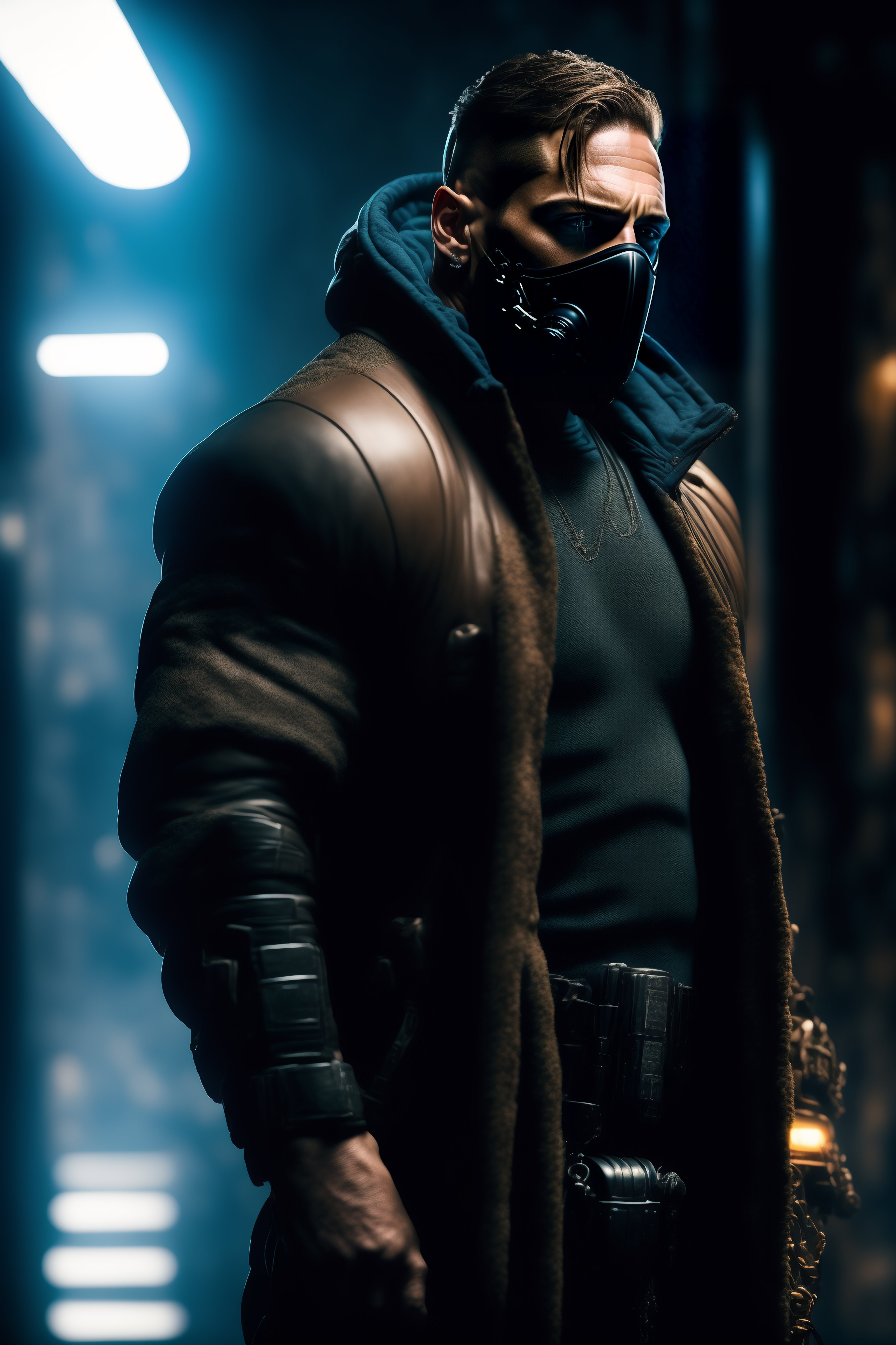 Lexica - Bane as a cyberpunk character, 4k, high detail, high ...