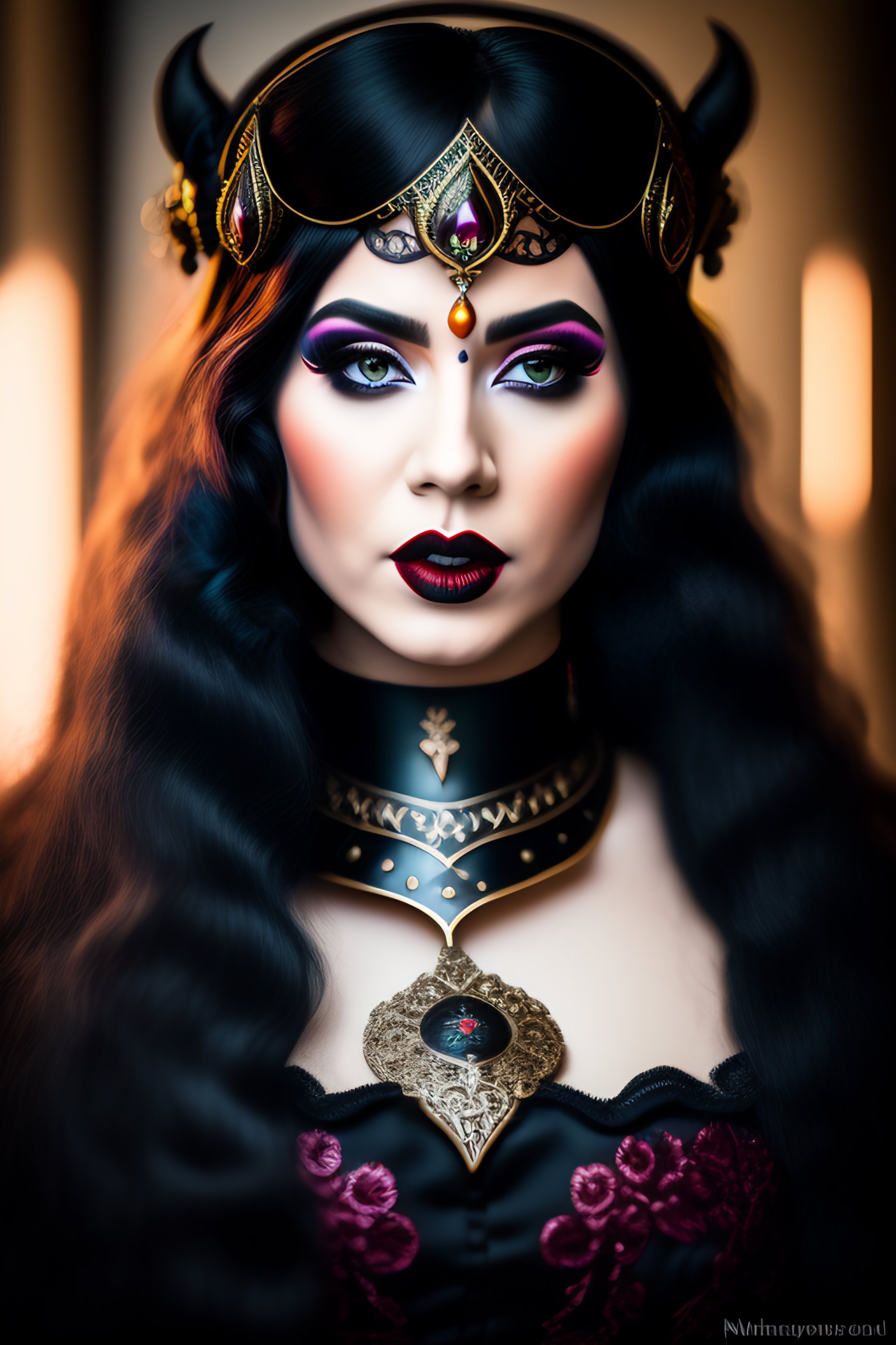 Female Black Metal Makeup
