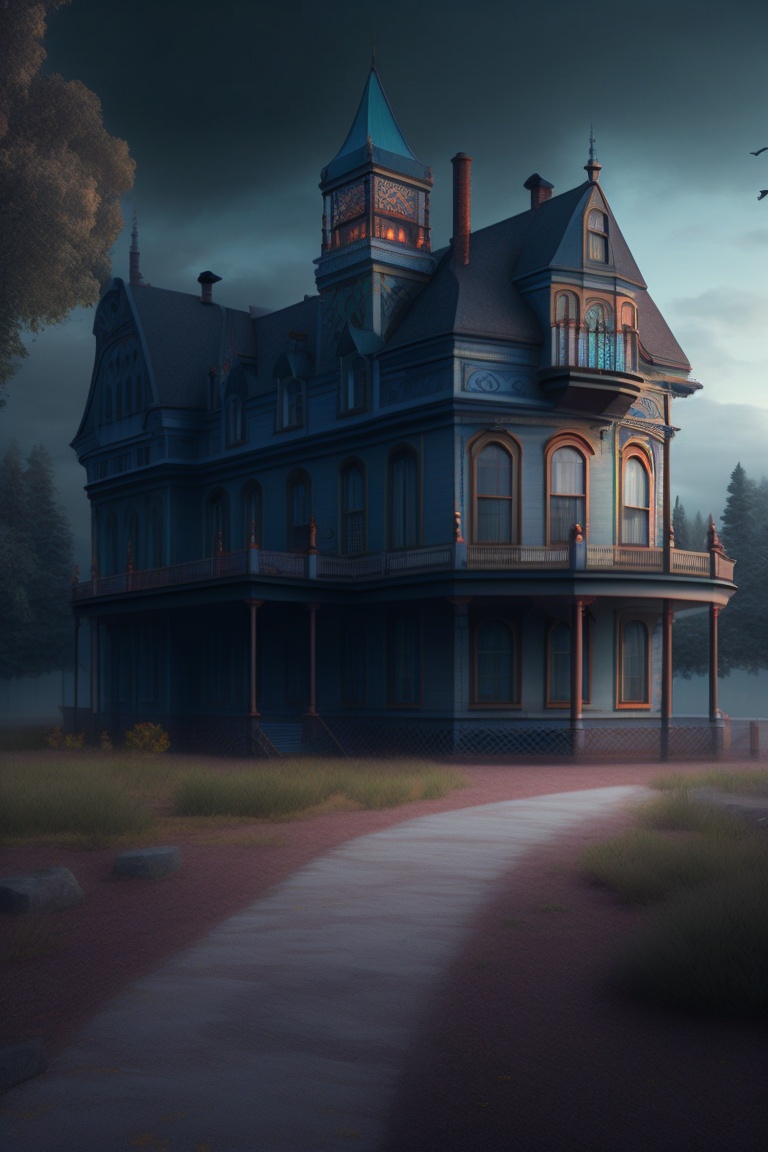 Lexica - Design an AI-generated picture of a haunted asylum with a ...