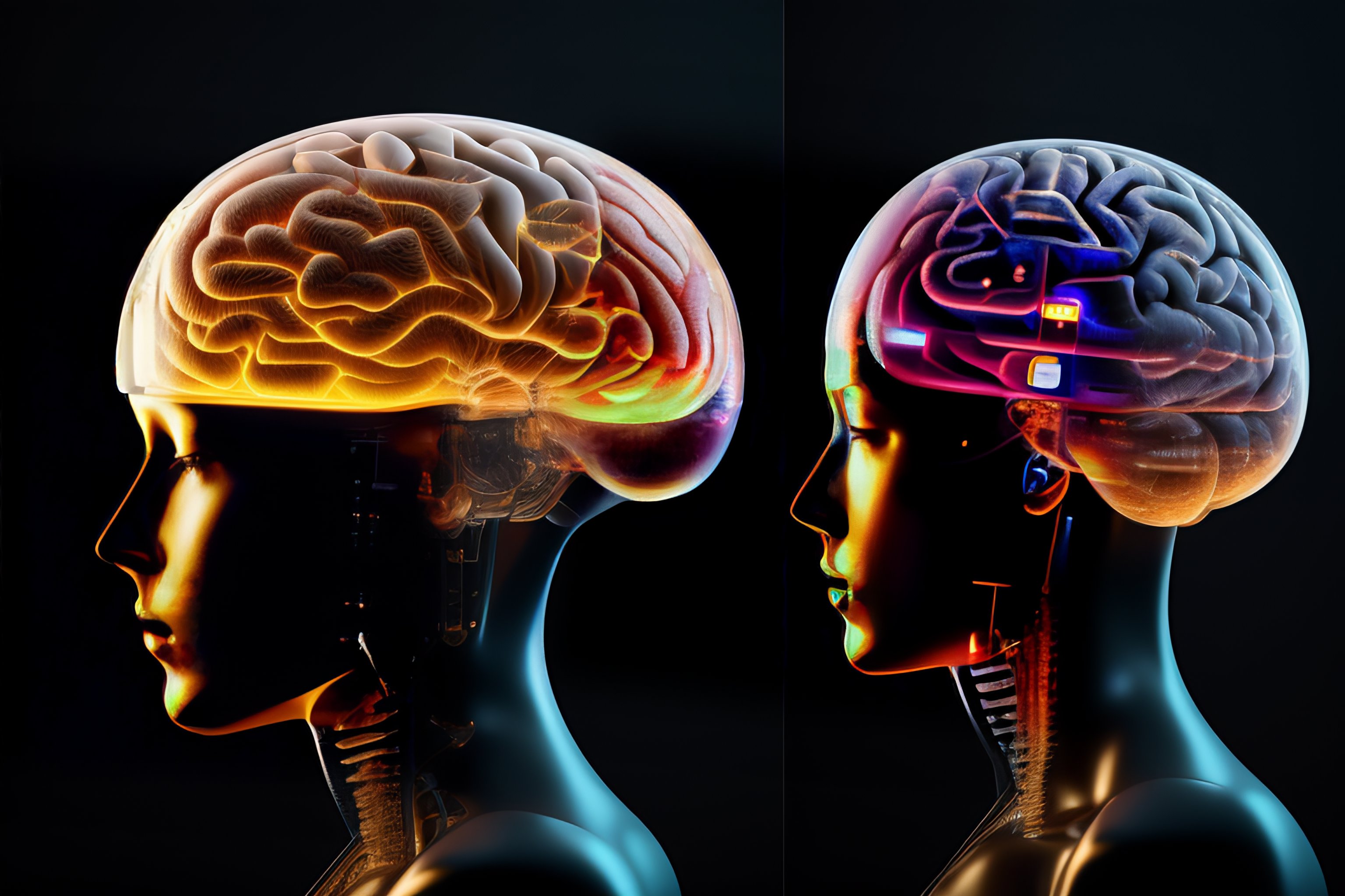Lexica - Human brain merging machine ai parts, Knolling, Knolling ...