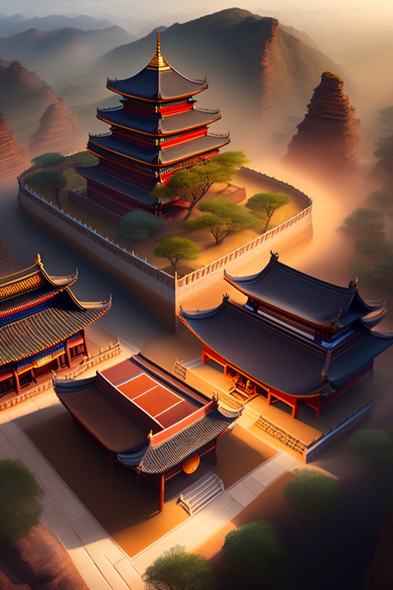 Lexica - Ancient chinese city, top view