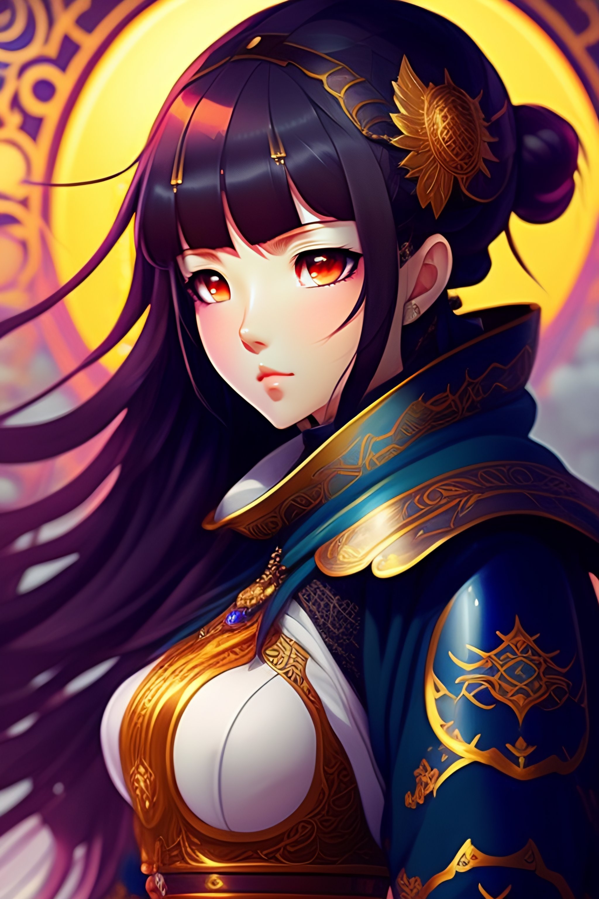 Lexica - Nezuko Kamado in loish anime reol in ornate armor, guweiz ...