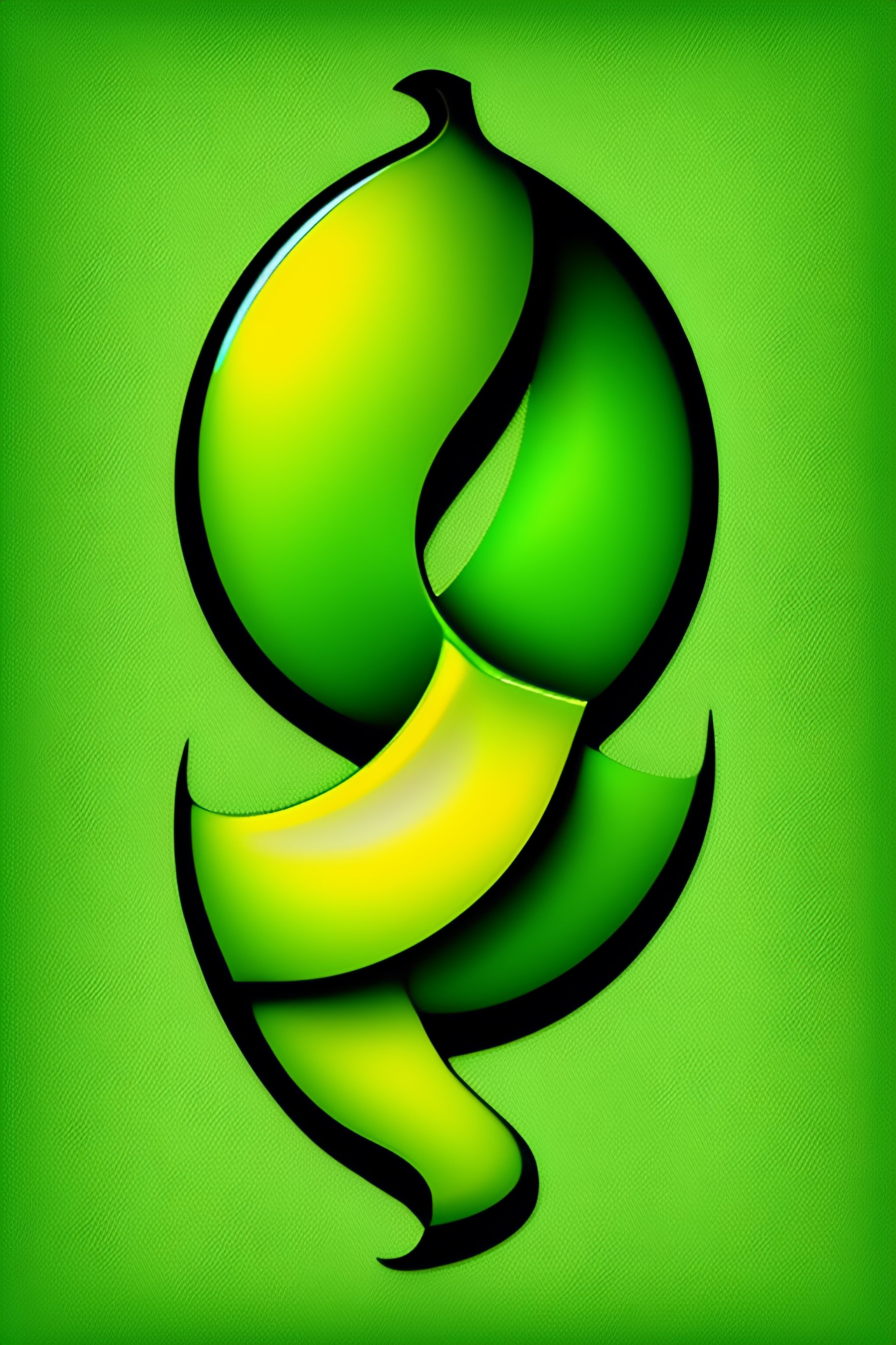 Lexica - Green banana logo, illustrator, corel, draw