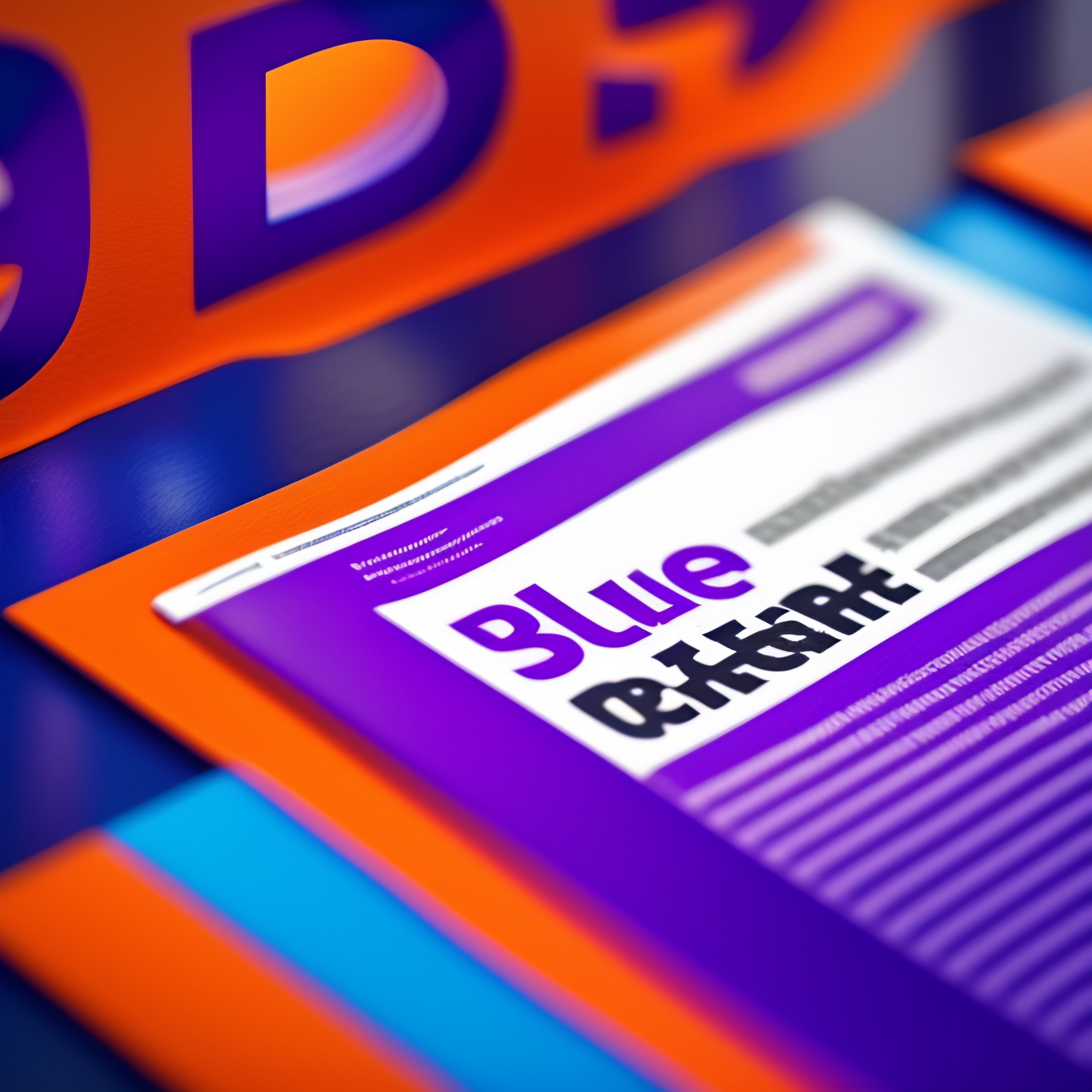 Lexica - Urban newspaper blue purple orange background