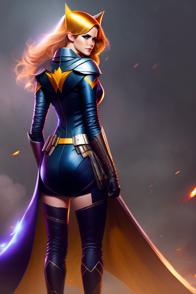 Lexica - Emma Watson as a batgirl, full body, rear