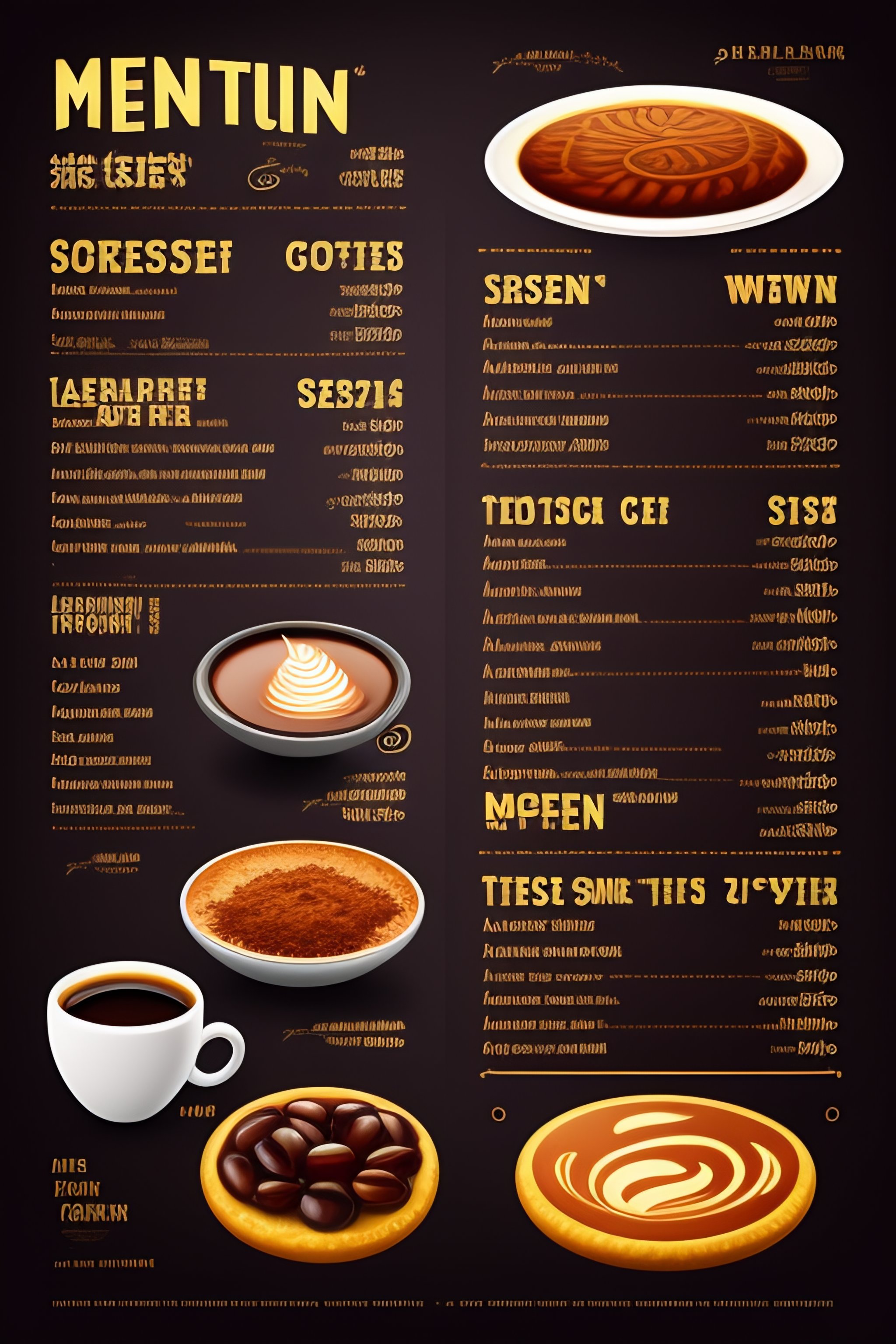 Lexica - Menu for coffee chain