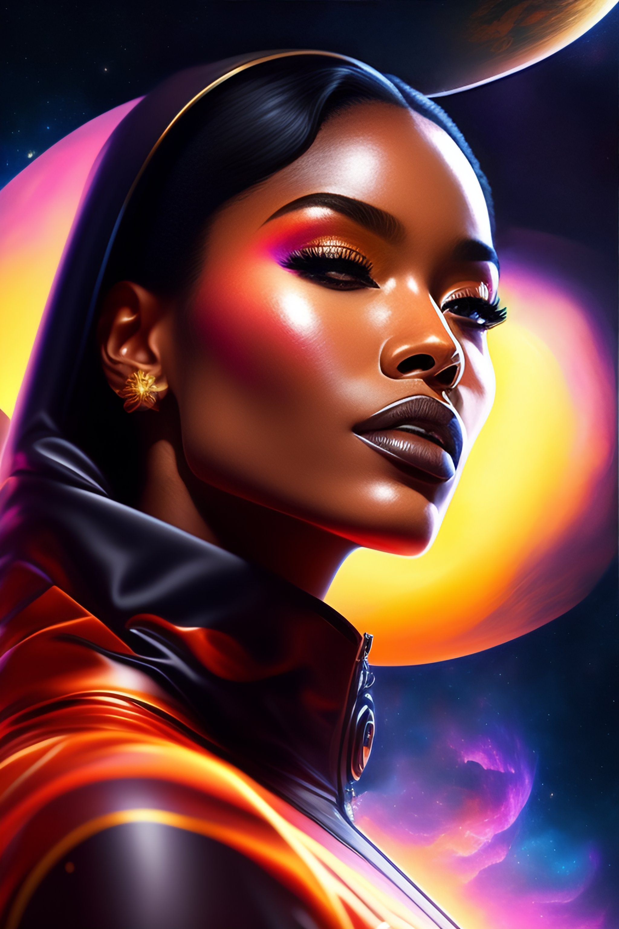 Lexica - A beautiful cosmic matte painting of buzgariu oviviu smoking ...