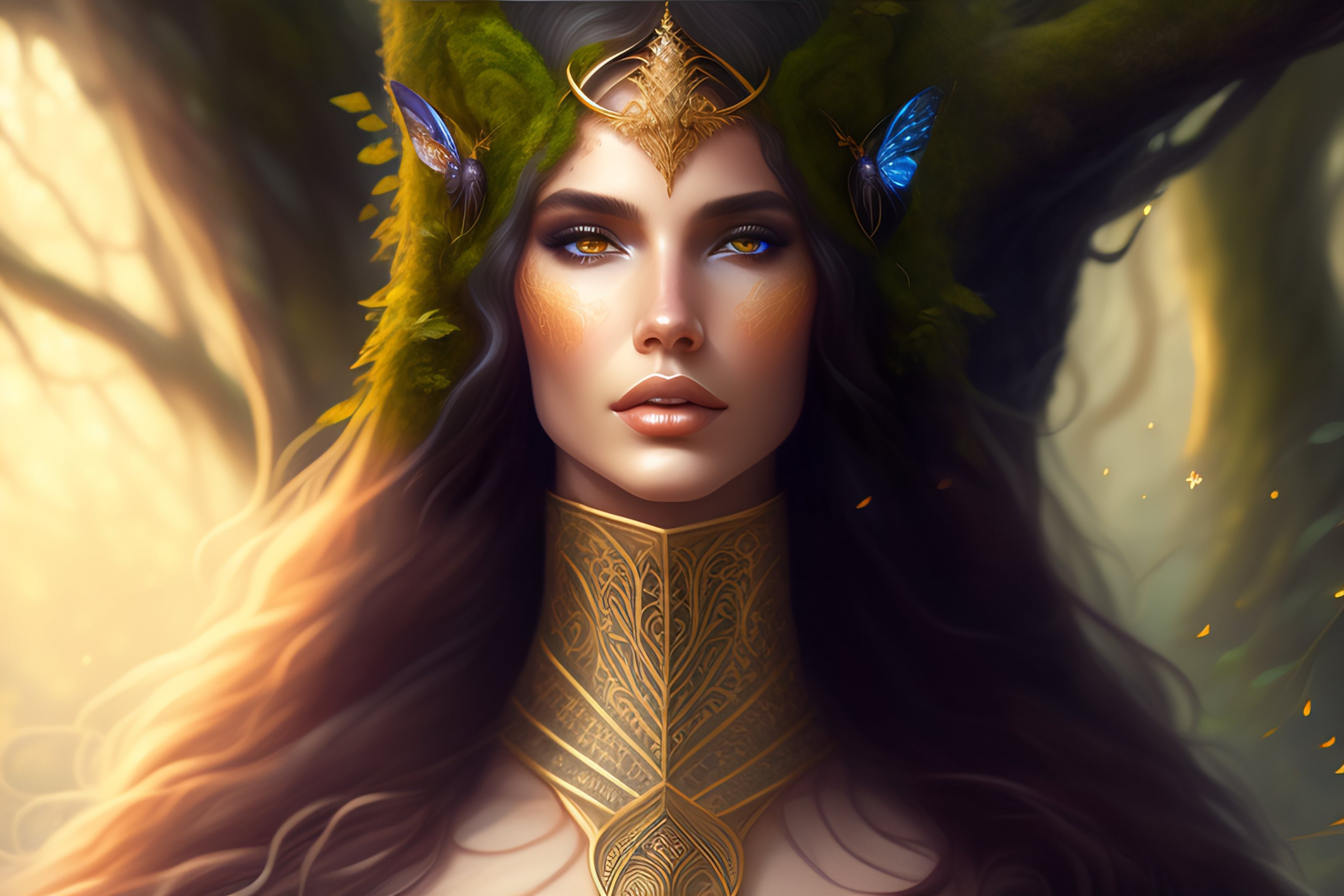 Lexica - Symmetry full body portrait of moss king of ent of fangorn ...