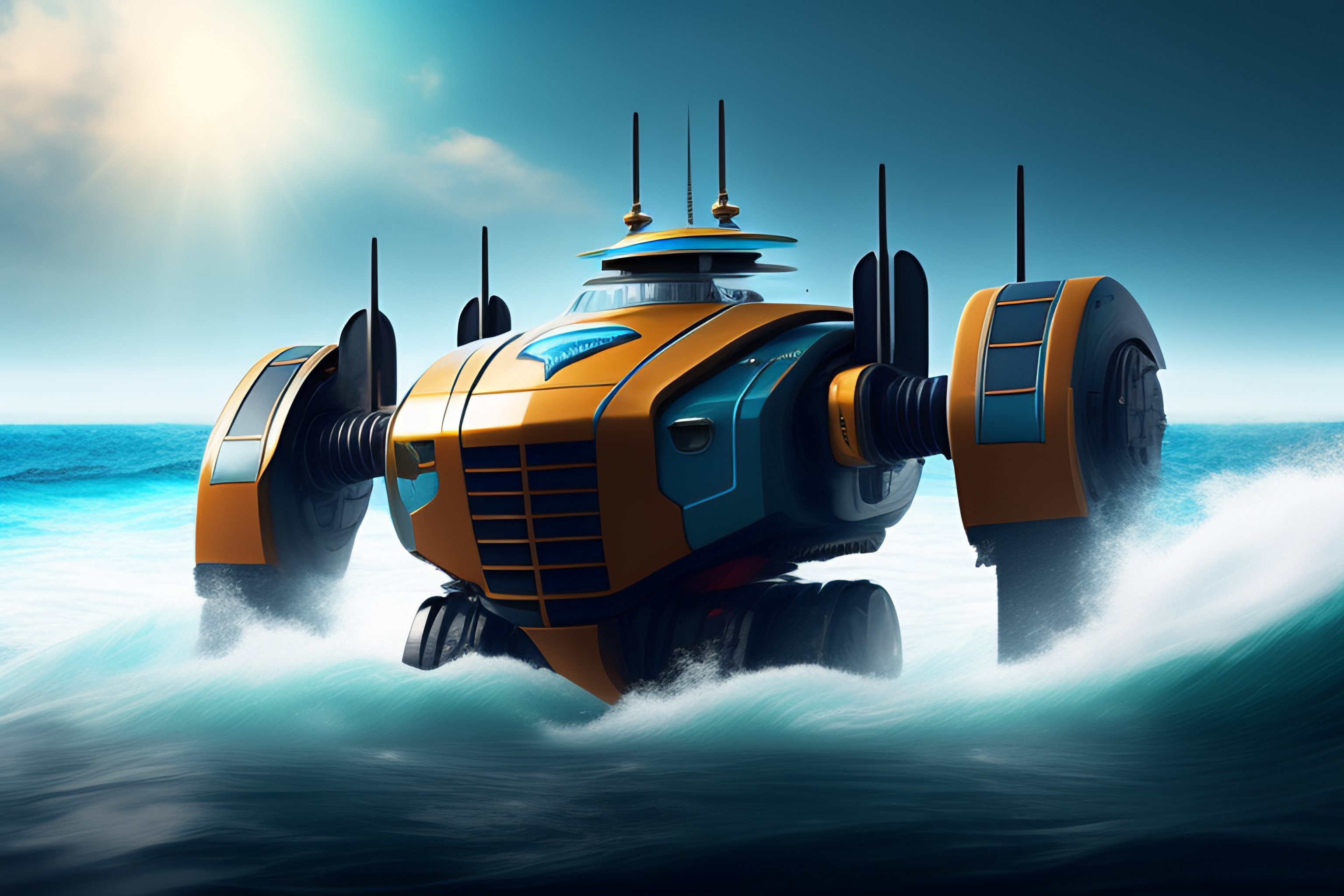 Lexica - Transformer robot swimming in the ocean