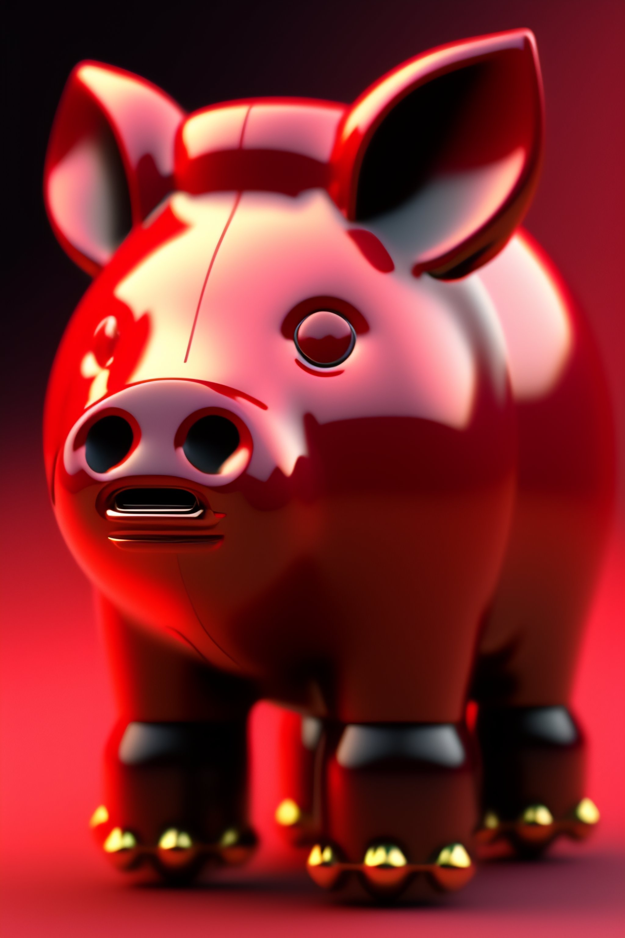 Lexica - Steampunk mechanical pig pokemon 3d render digital art on a ...