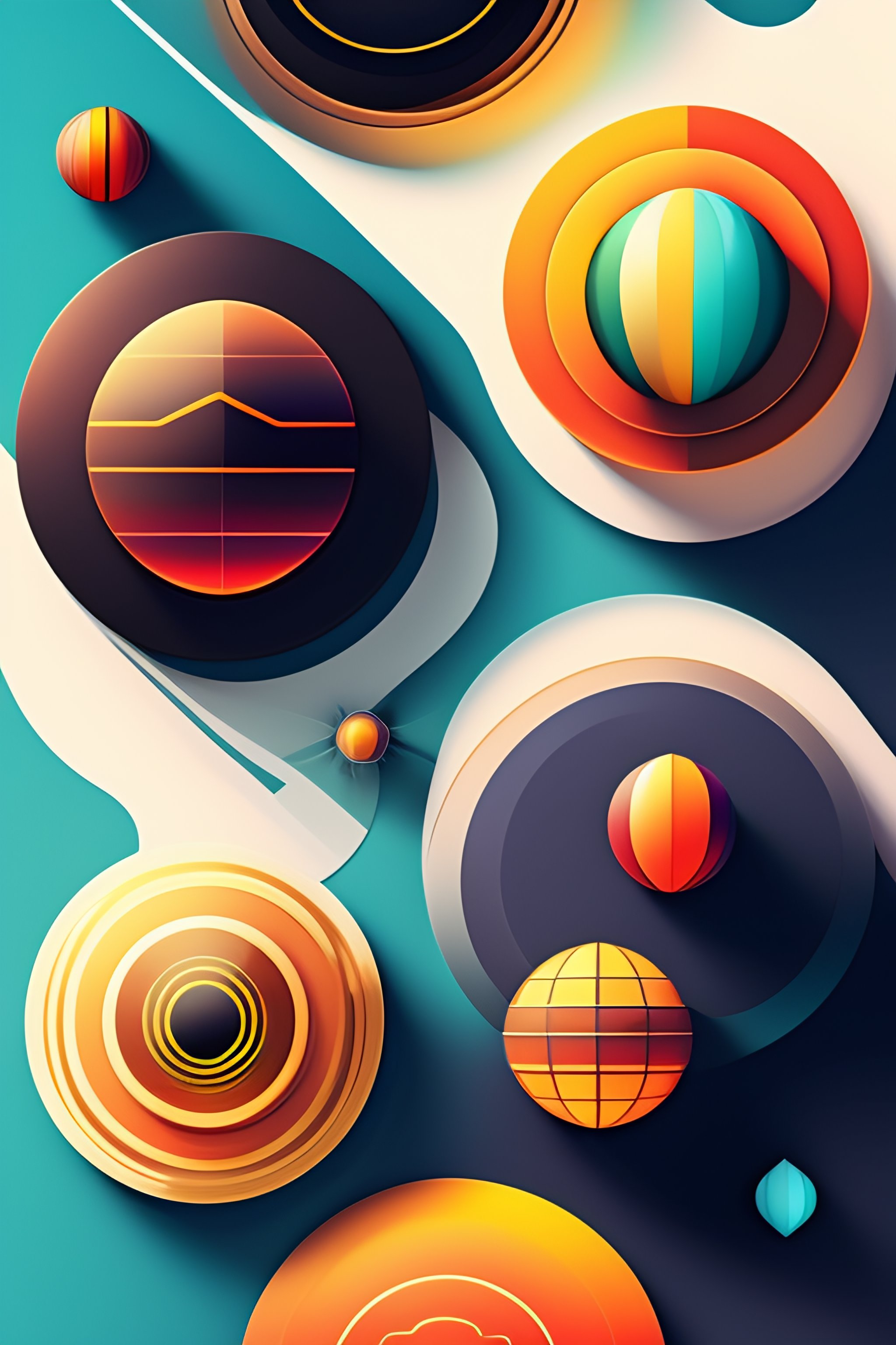 Lexica - Data connection nodes, vector graphic metaverse. Isographic