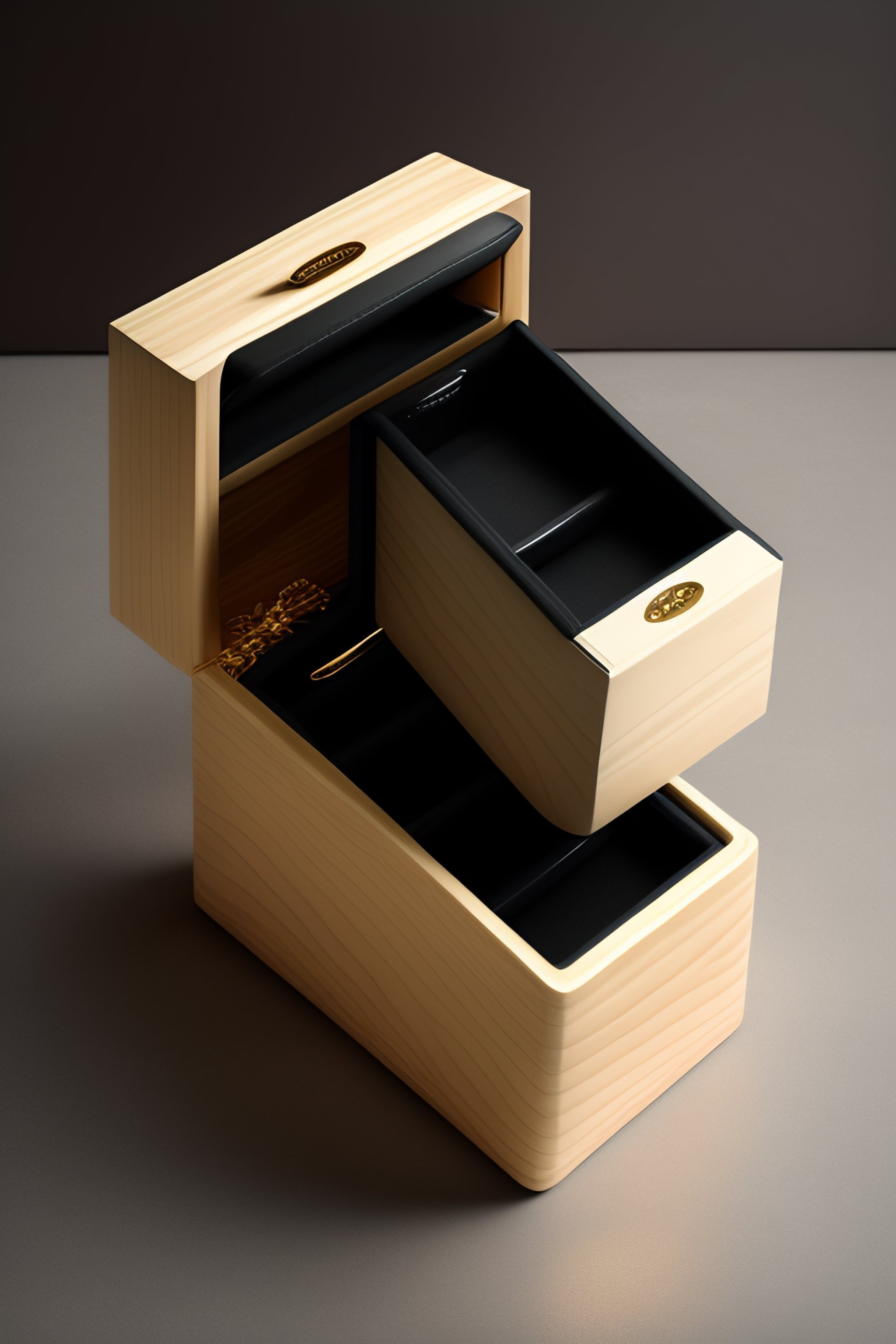 Lexica - Shoe box with a black corner and small icons, made in a ...