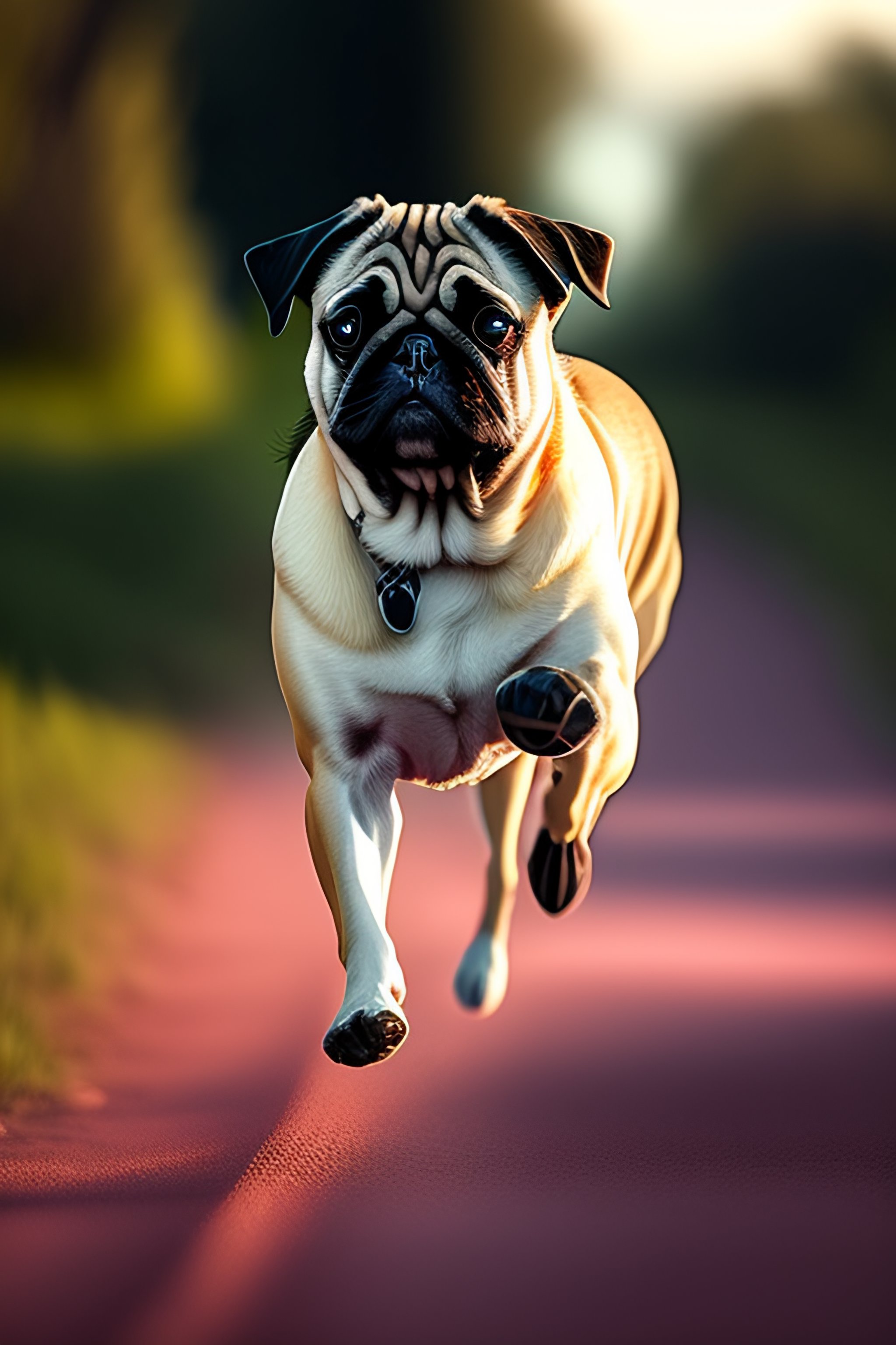 Lexica - The same pug is running into his CrossFit class late as usual ...