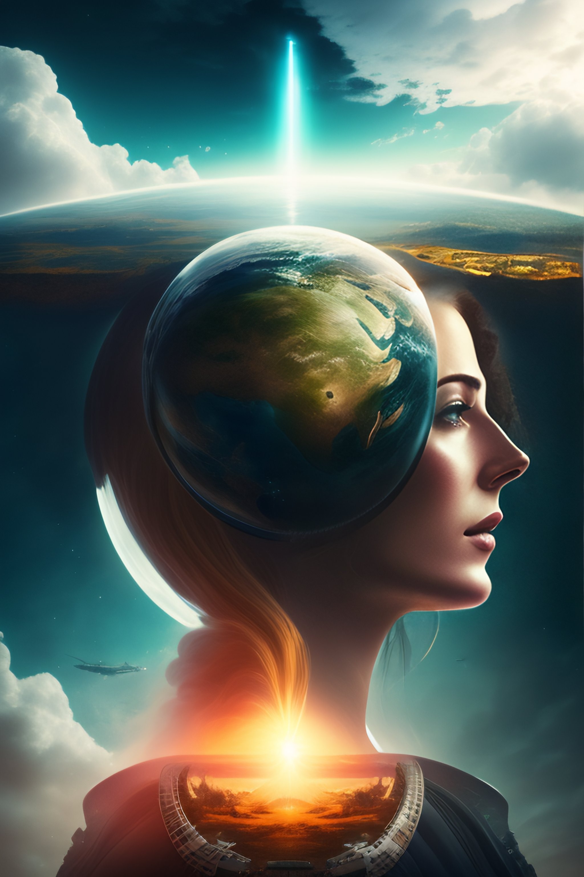 Lexica - Dystopic future earth in the hand of a woman,