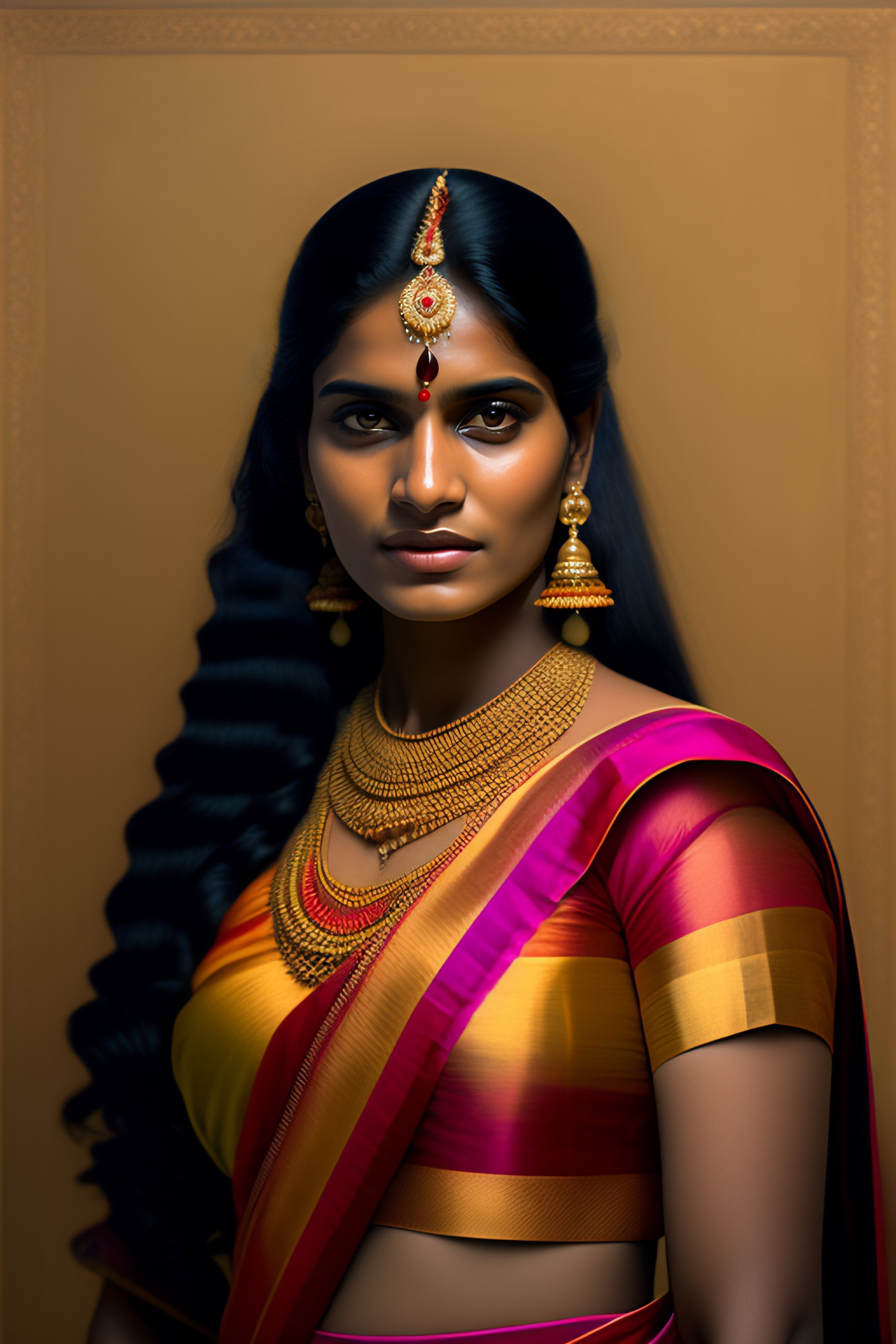 Lexica - Portrait of a young indian woman, light skin