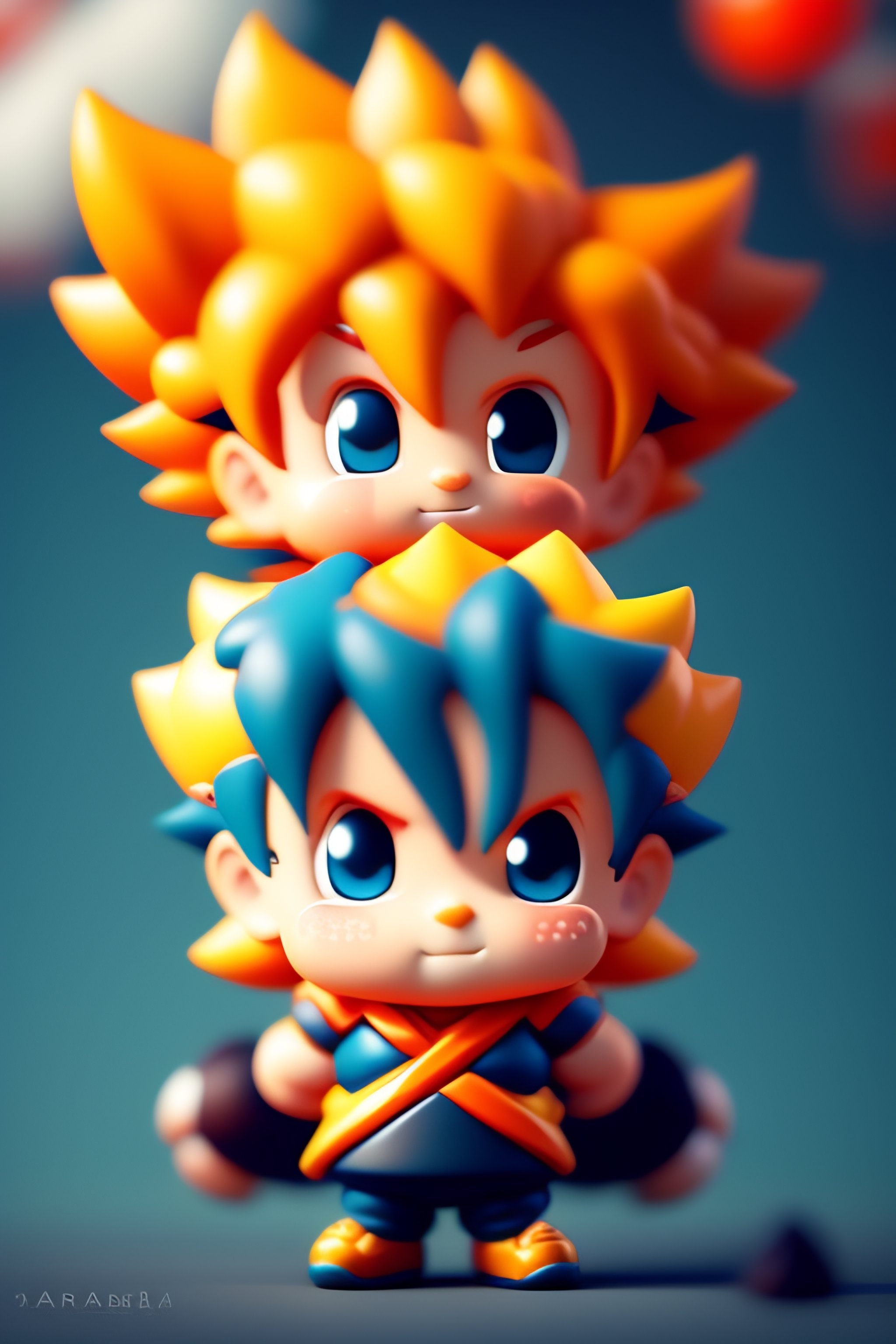 Lexica - Cute and adorable cartoon goku supersaya baby, fantasy ...