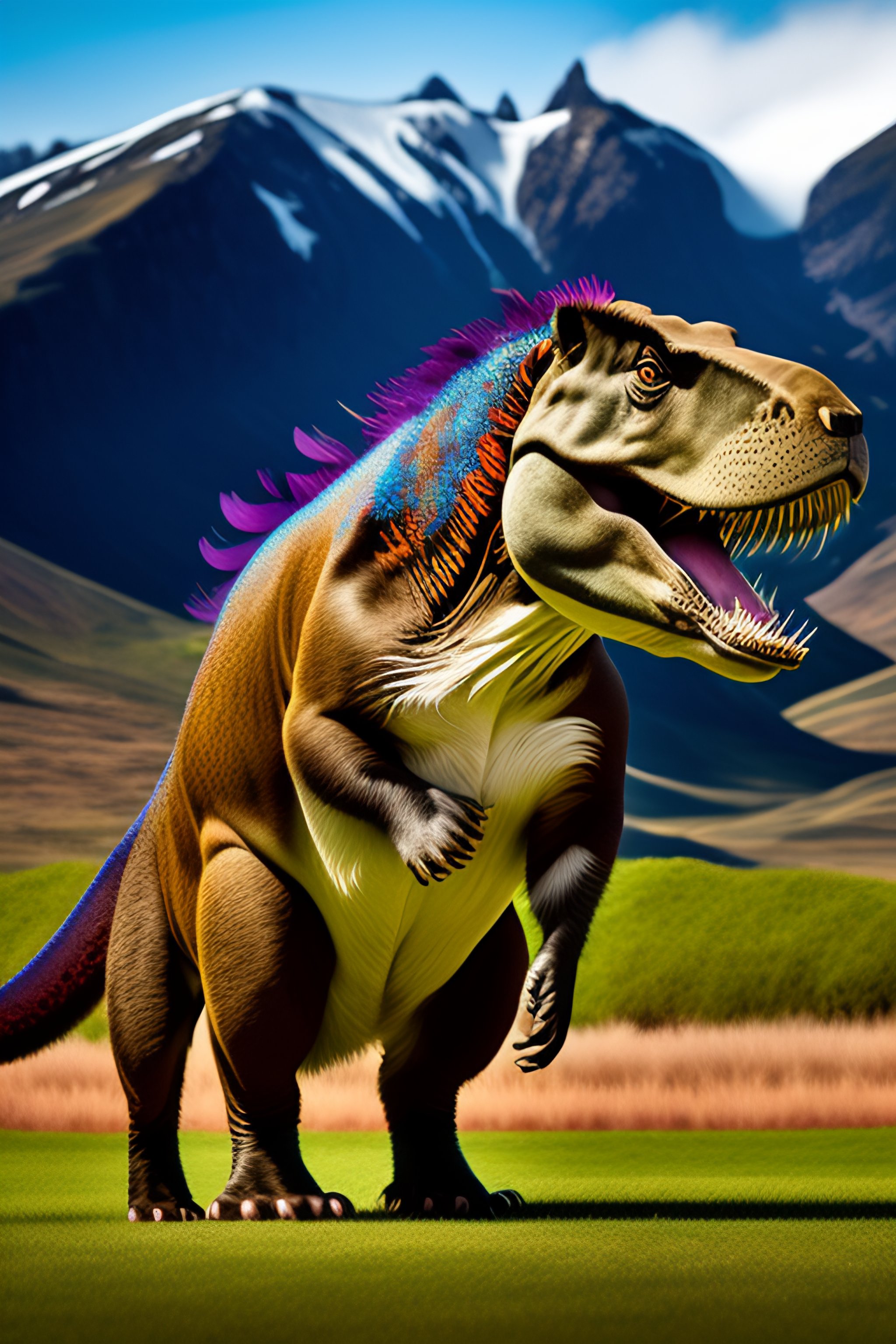 Lexica - Trex with feathers