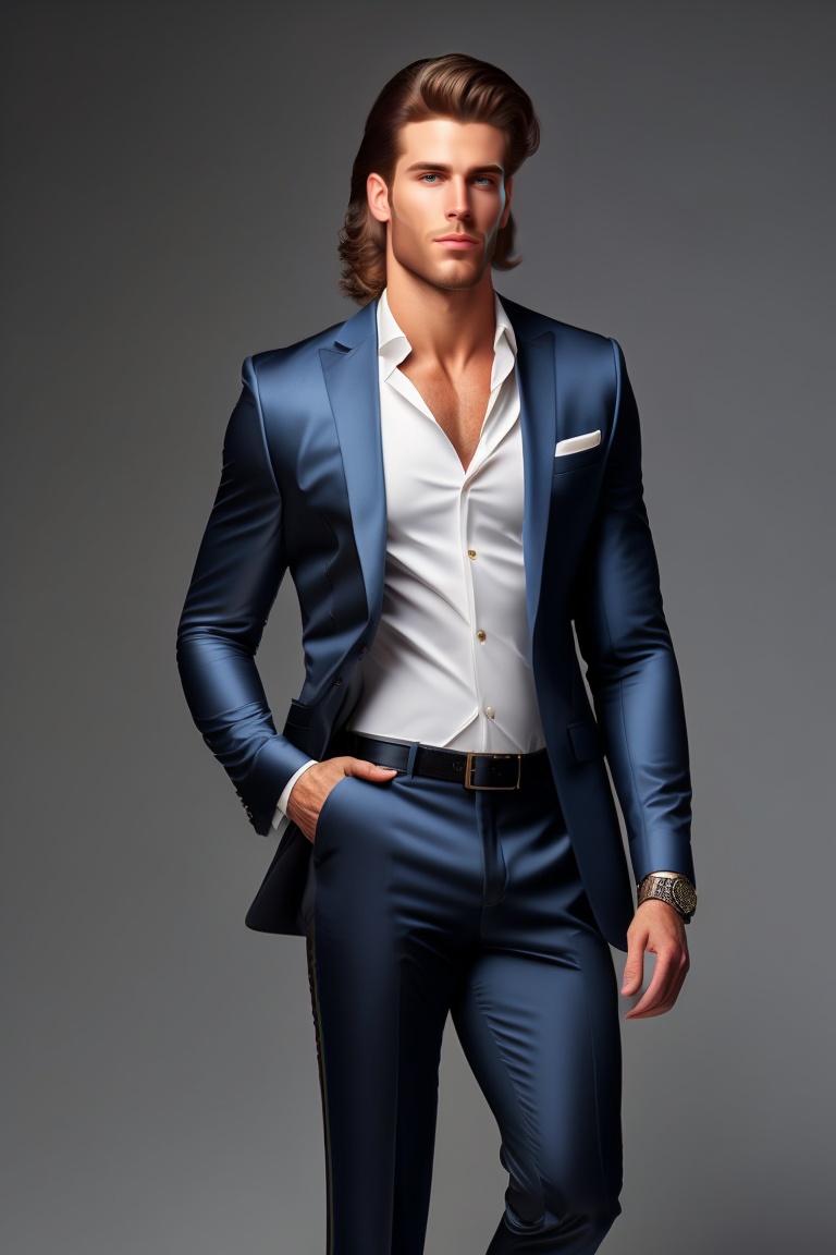 Lexica - Cool white man in a white shirt and black suit, full body ...