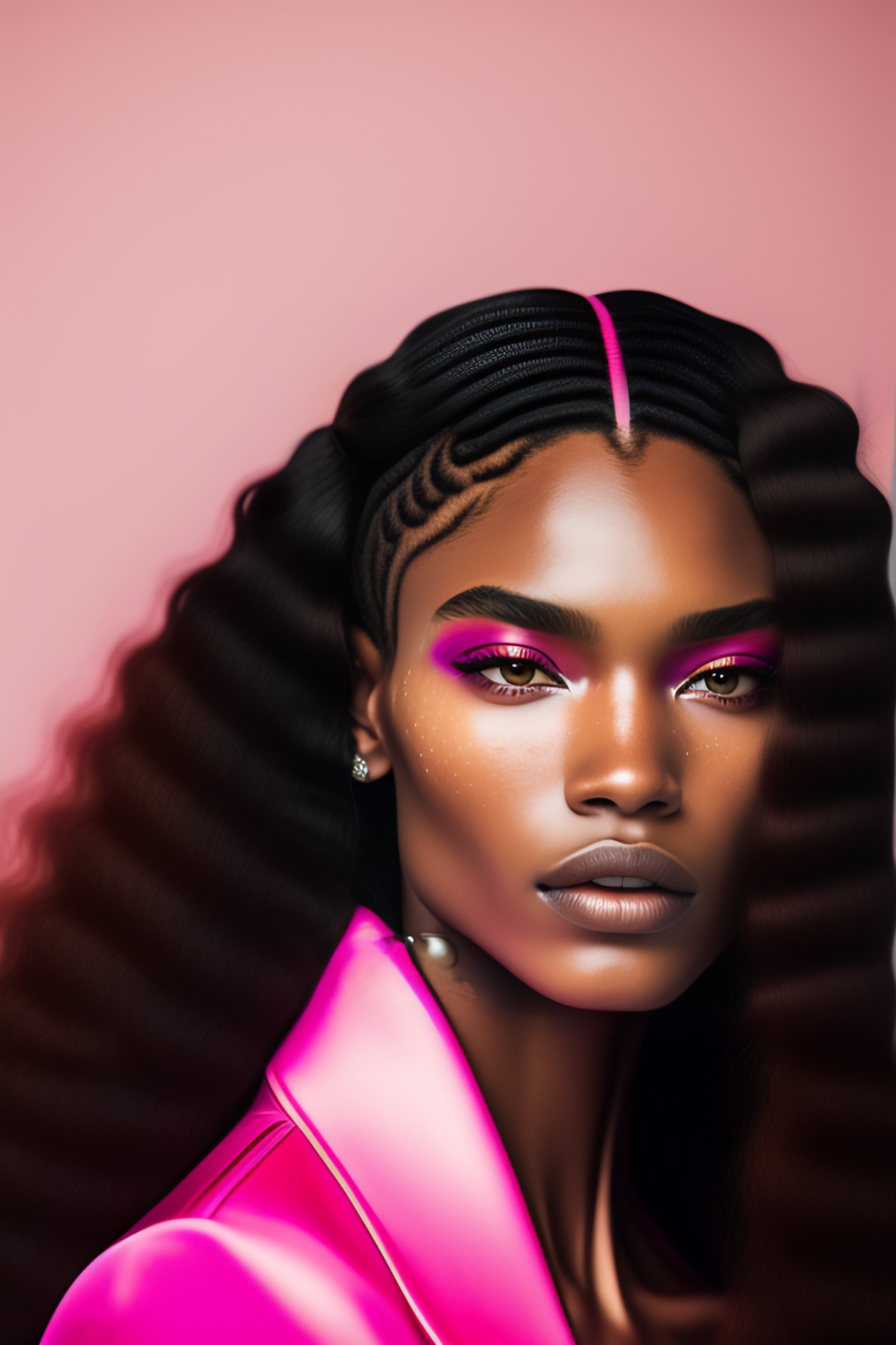 Lexica - A photo close-up of a beautiful long haired woman with light ...