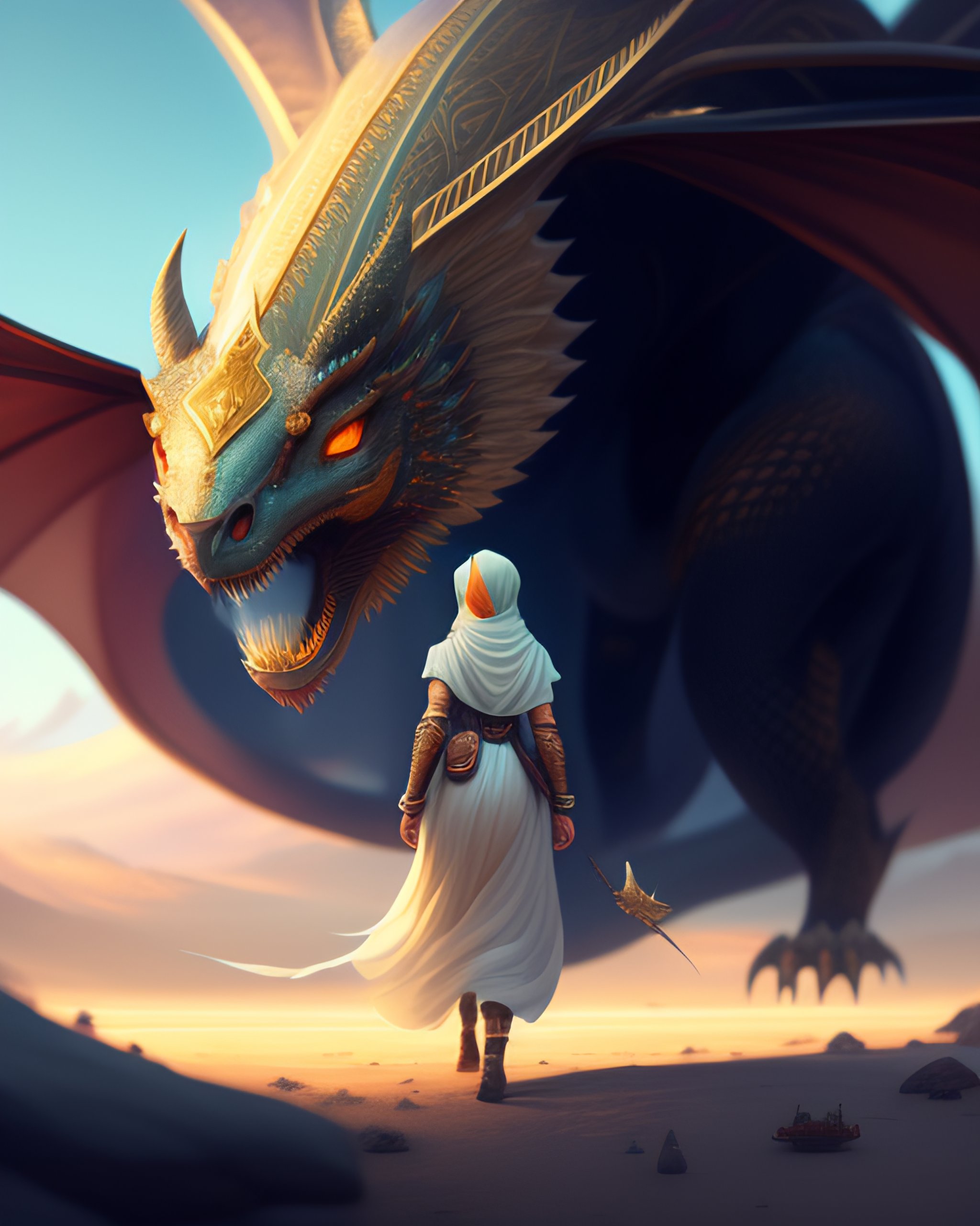 Lexica - Highly detailed full body of athena wearing hijab,on dragon ...