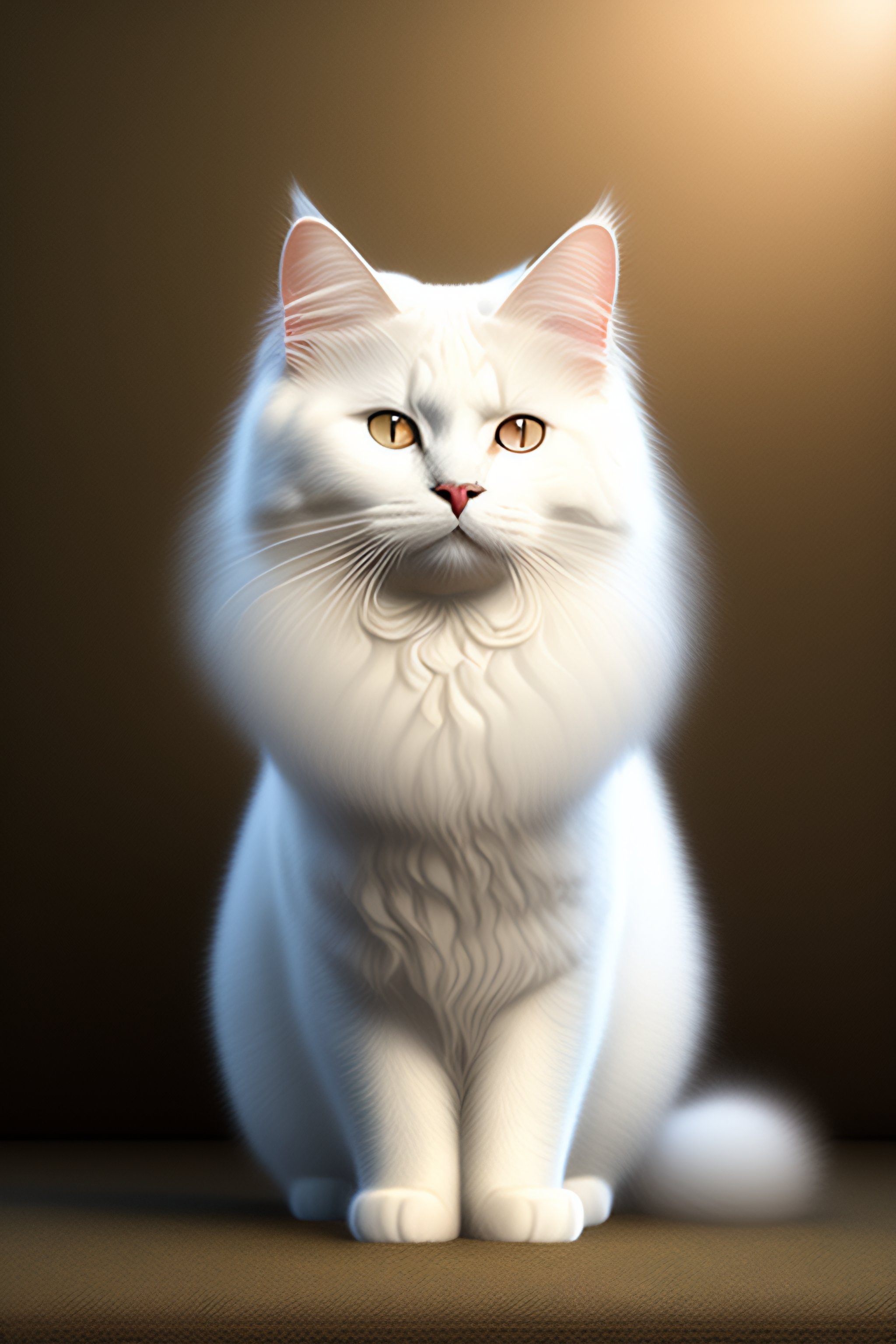 Lexica - Fluffy white cat