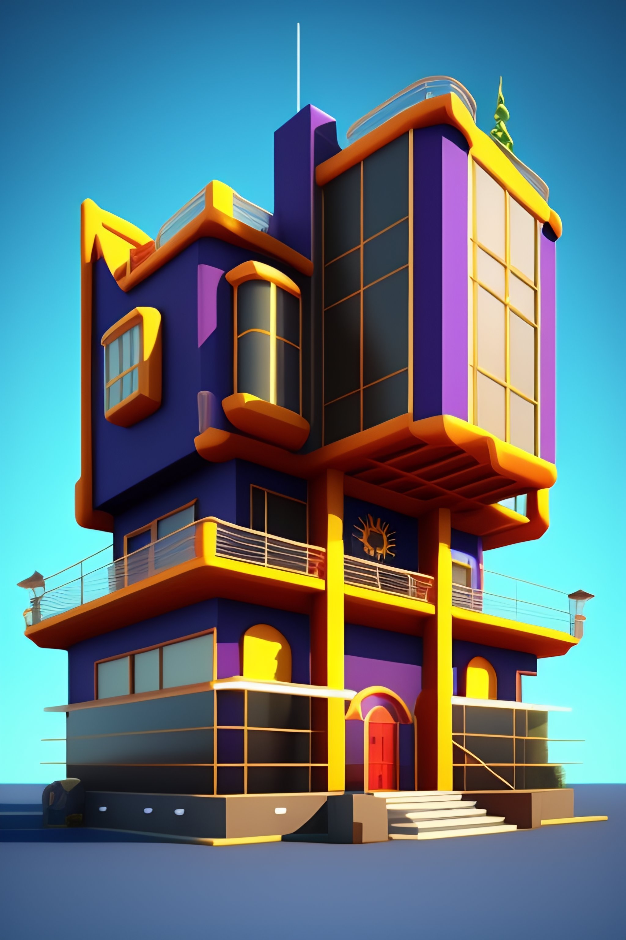 Lexica - 3d stylized game factory building
