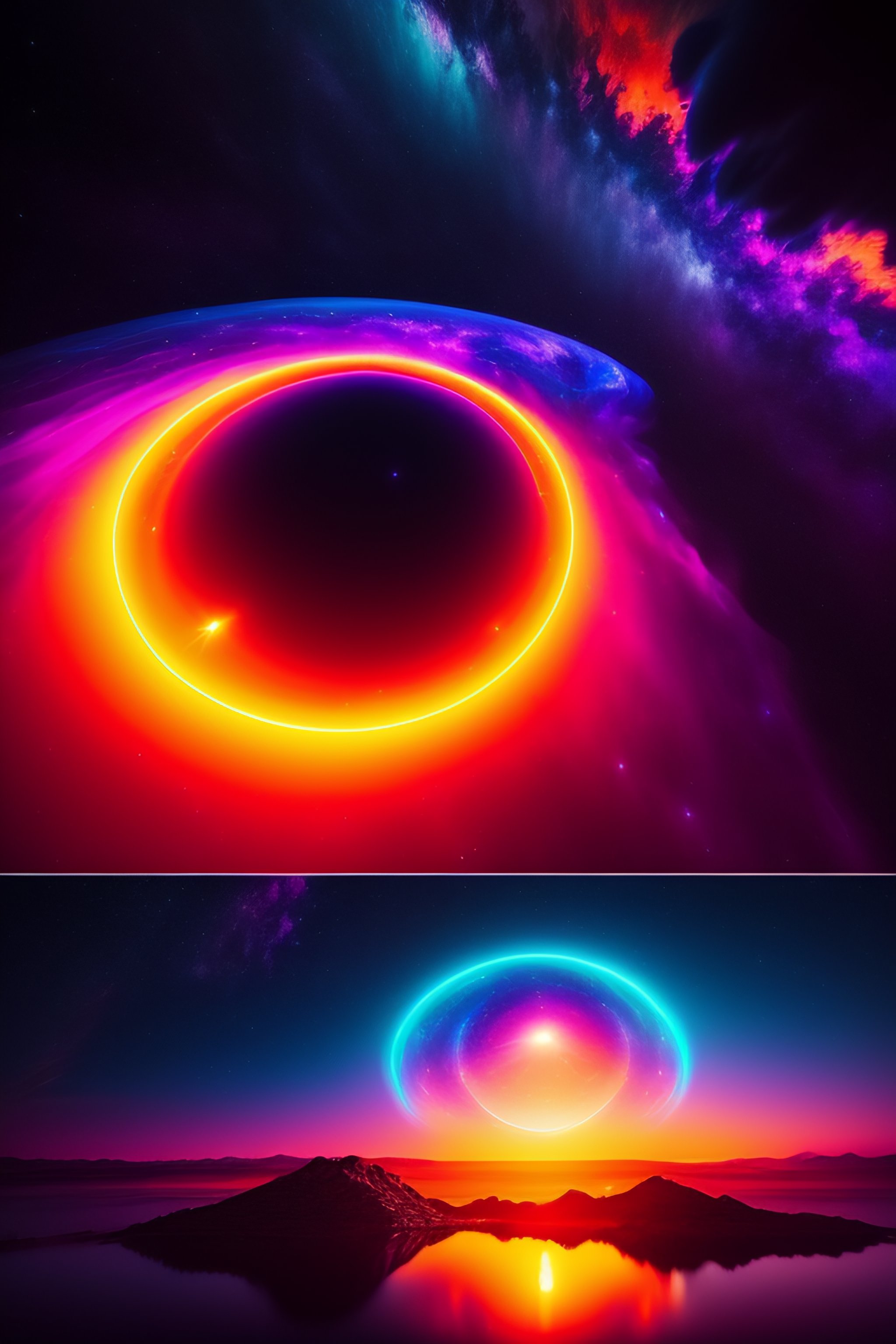 Lexica - Ultra realistic cinematic render of vibrant colorful planet ...