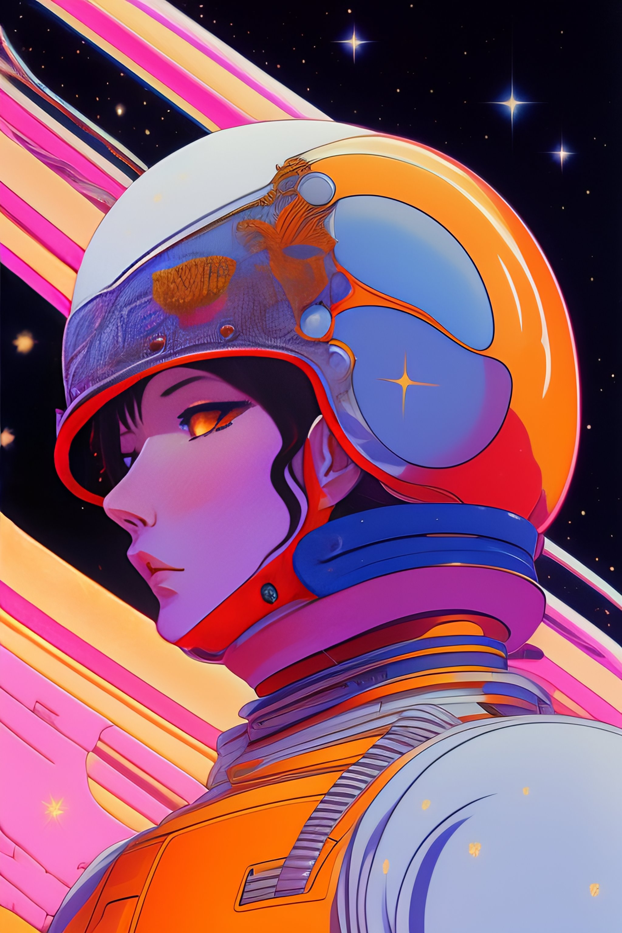 Lexica - 90s anime vintage anime a horrorAstronaut meditating in front ...