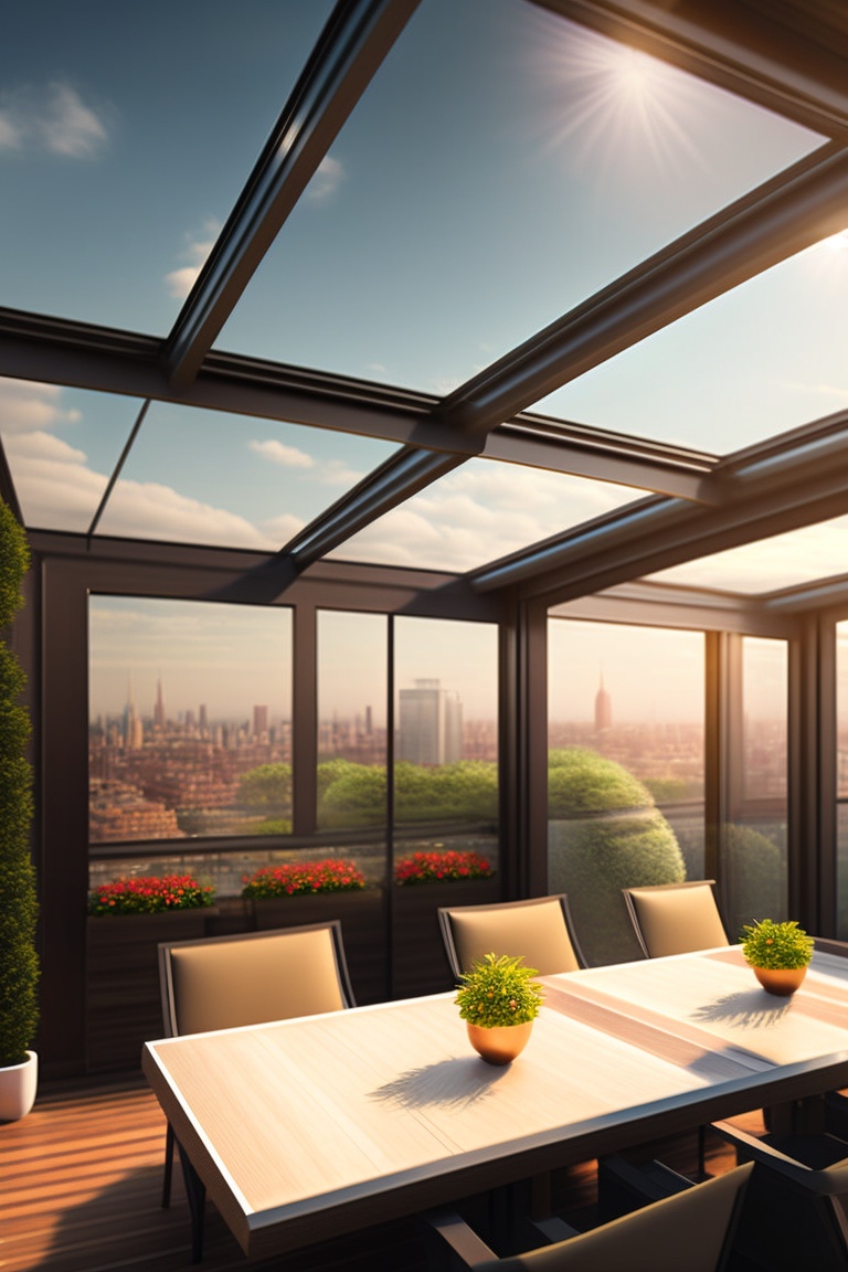 Lexica - Sunroof Glass Roof, realistic, outdoor, restaurant, daylight ...