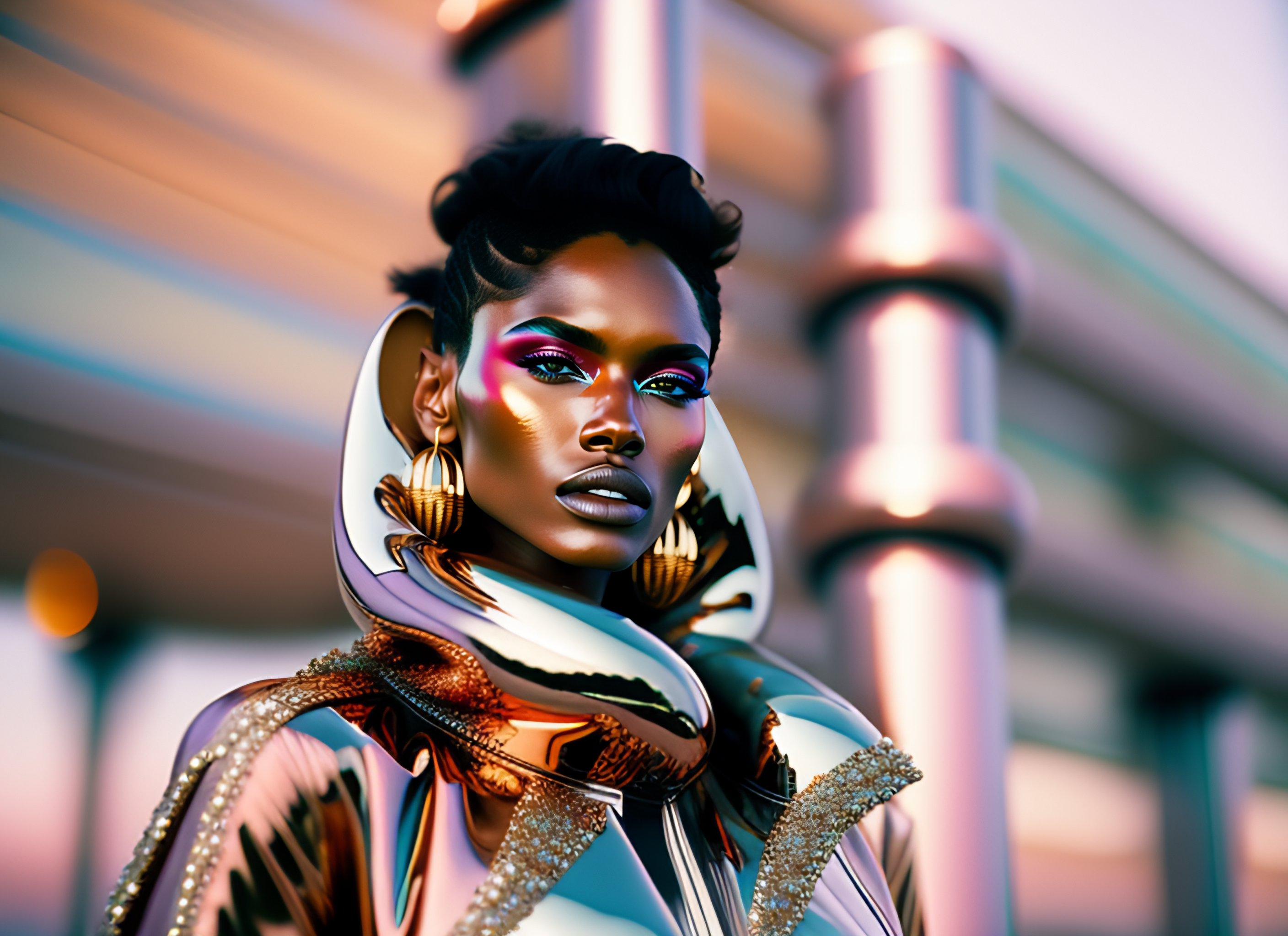 Futuristic Fashion Makeup