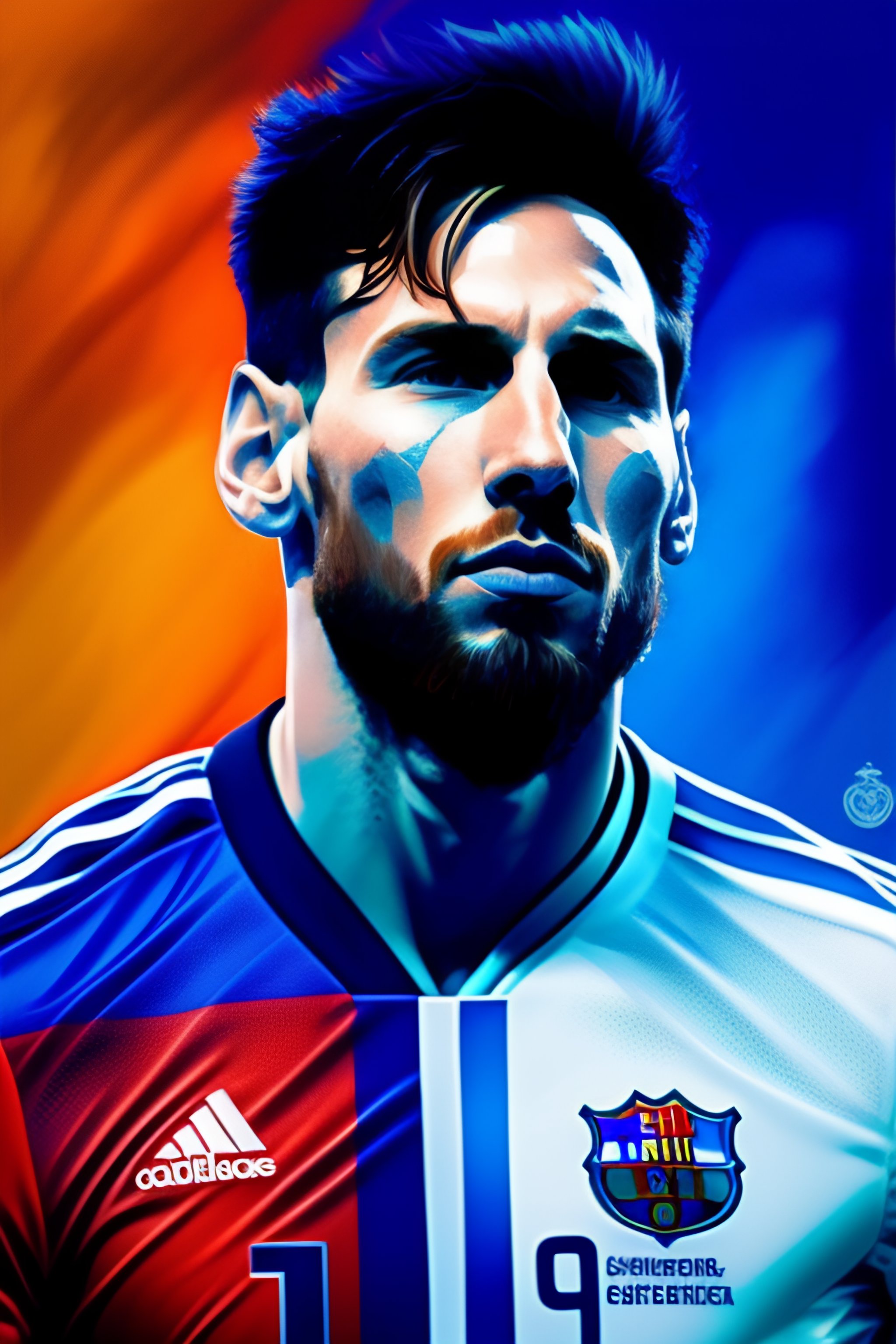 Lexica - Leo Messi Picasso style in blue