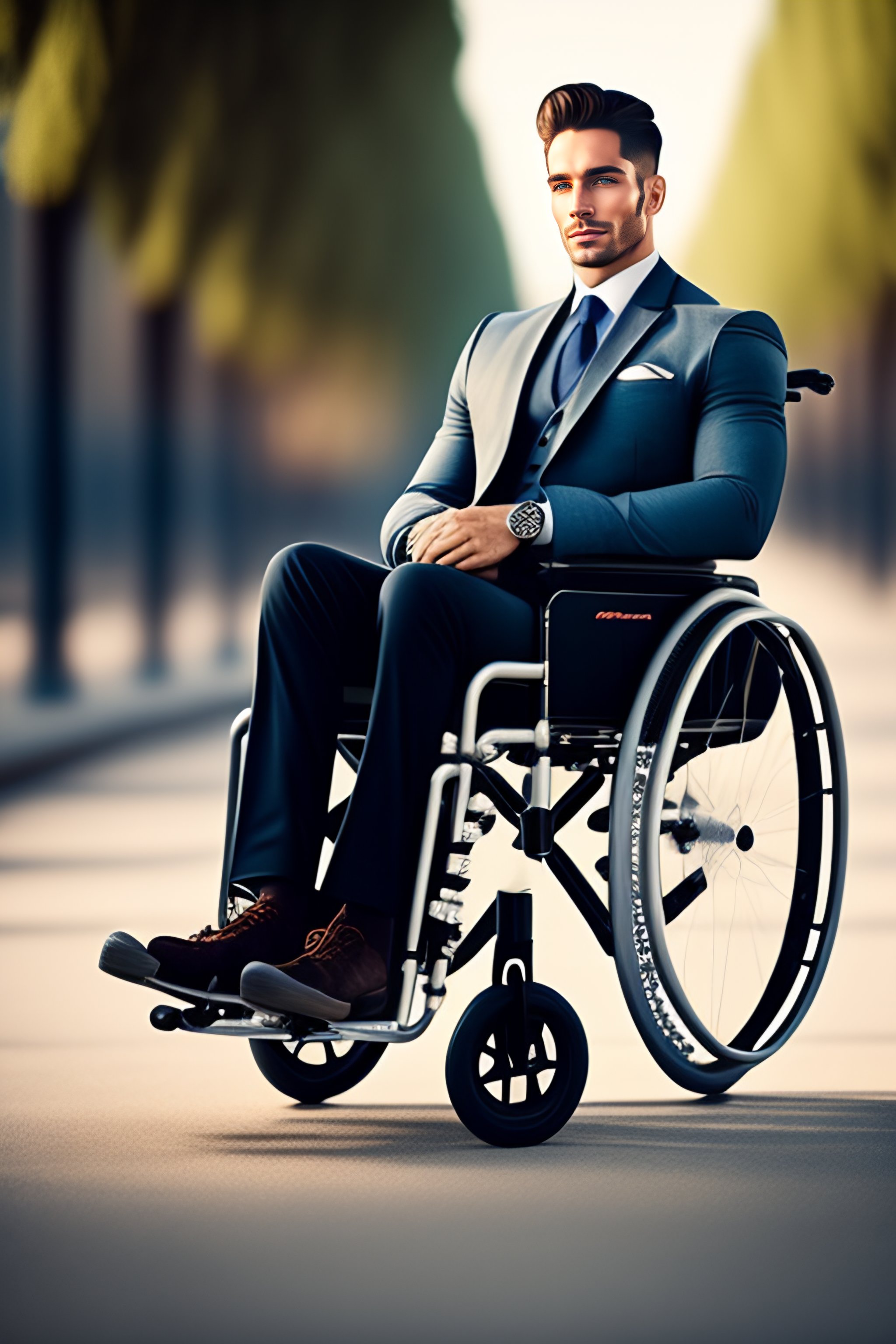 Lexica - Handsome man in wheelchair
