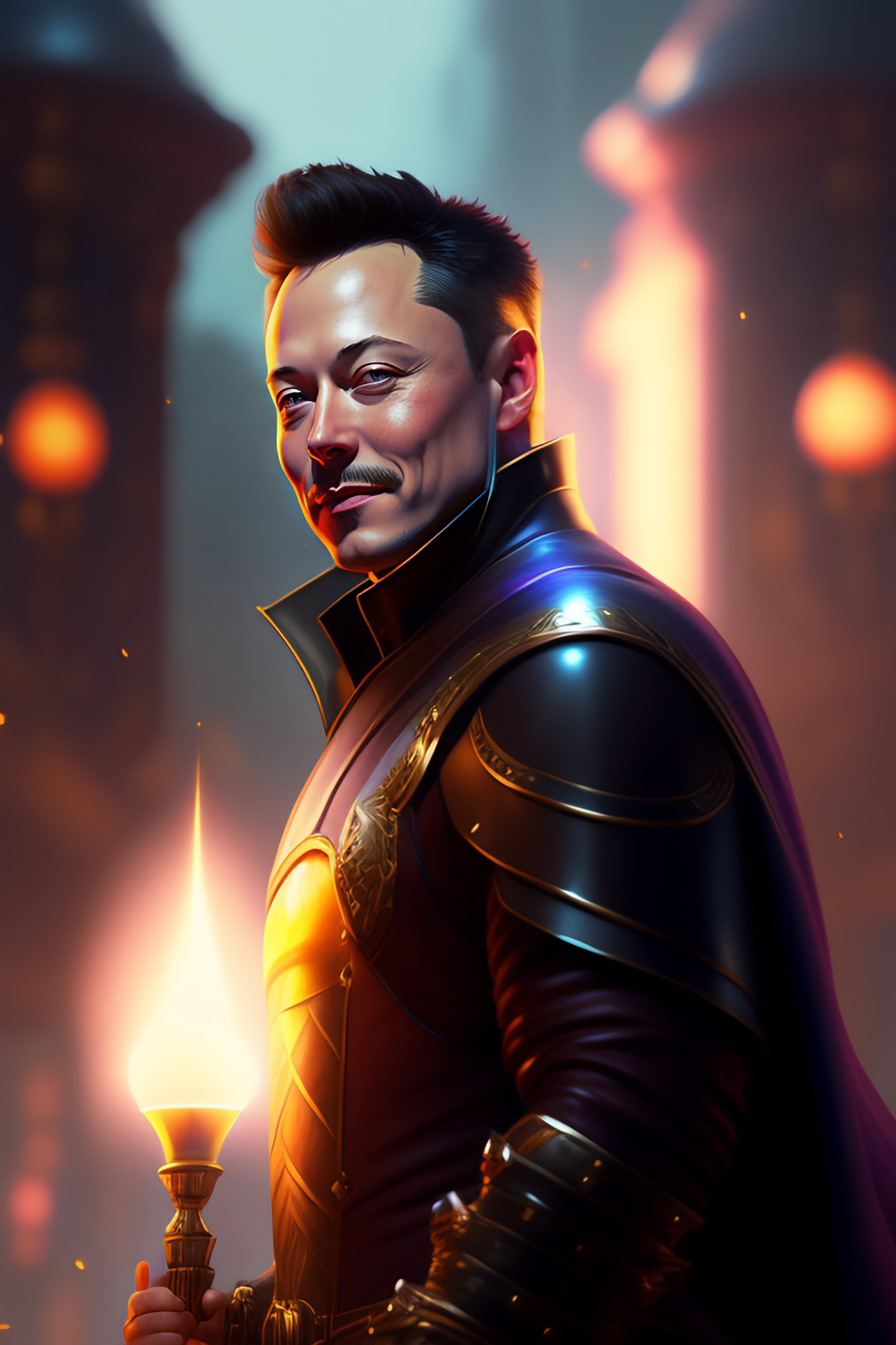 Lexica - Elon musk staring at the camera smirking and laughing, magic ...