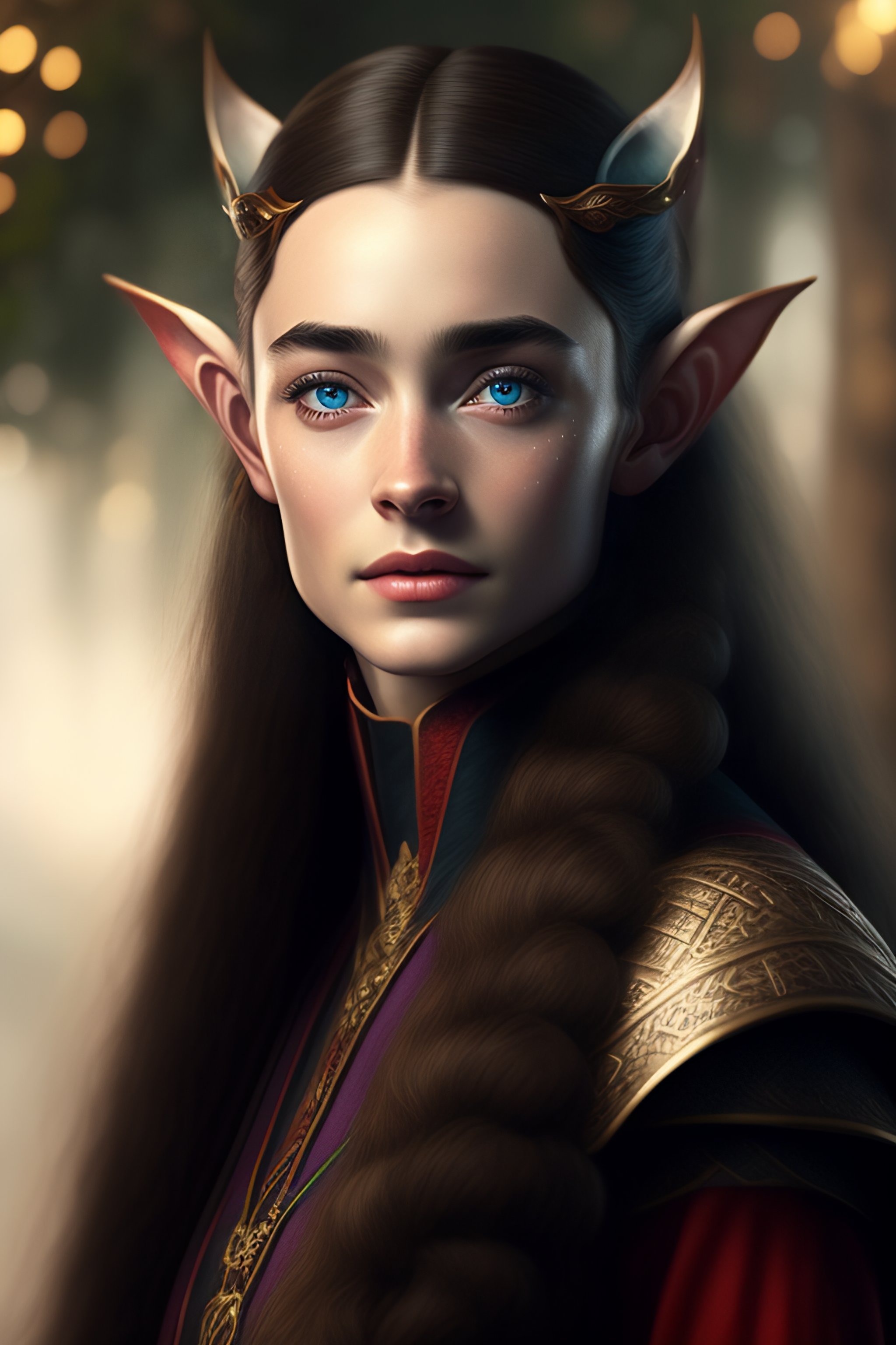 Lexica - Photo of Raffey Cassidy as an elf with very long pointed ears ...