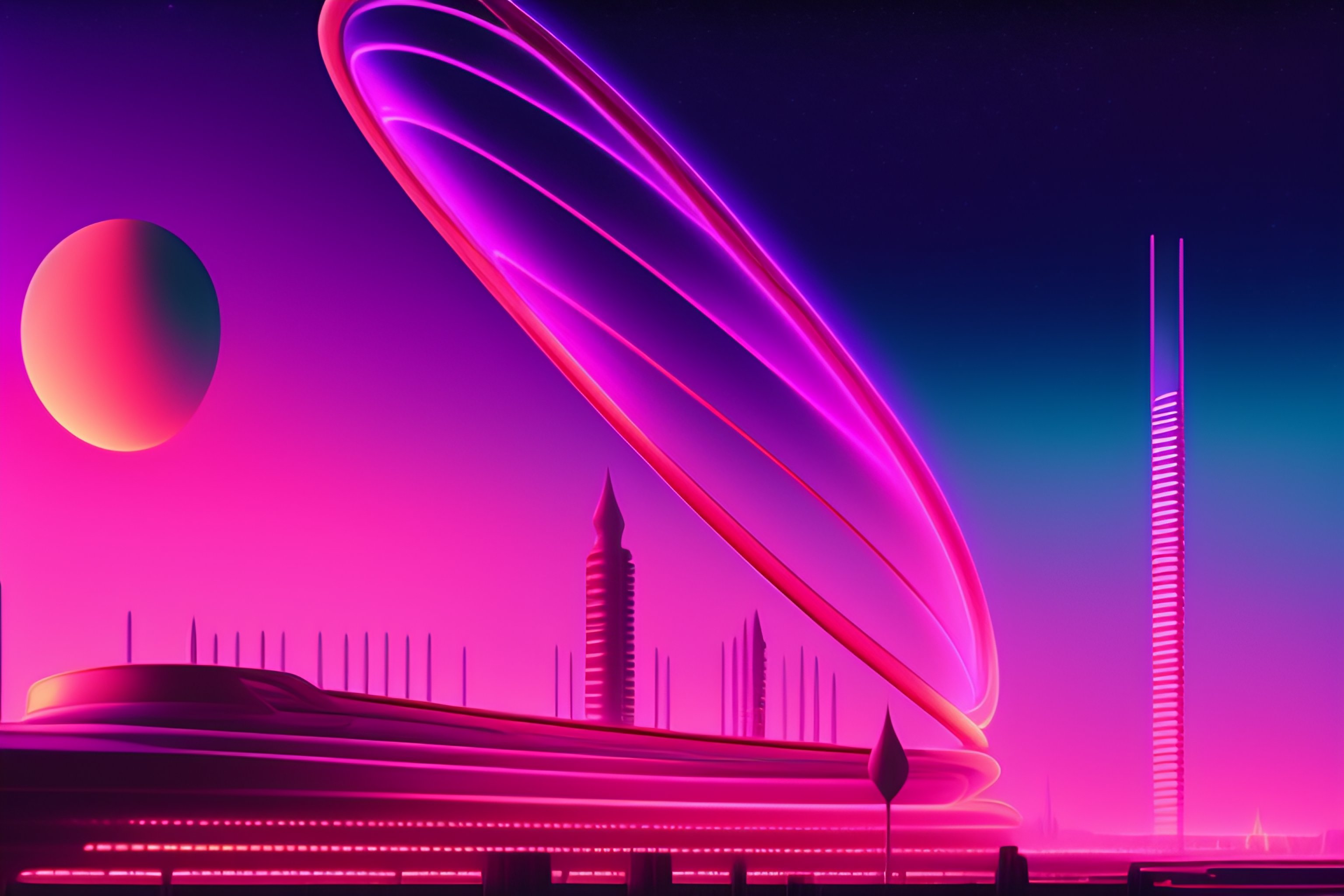 Lexica - 70s futuristic illustration of DNA in a cyberpunk setting pink ...