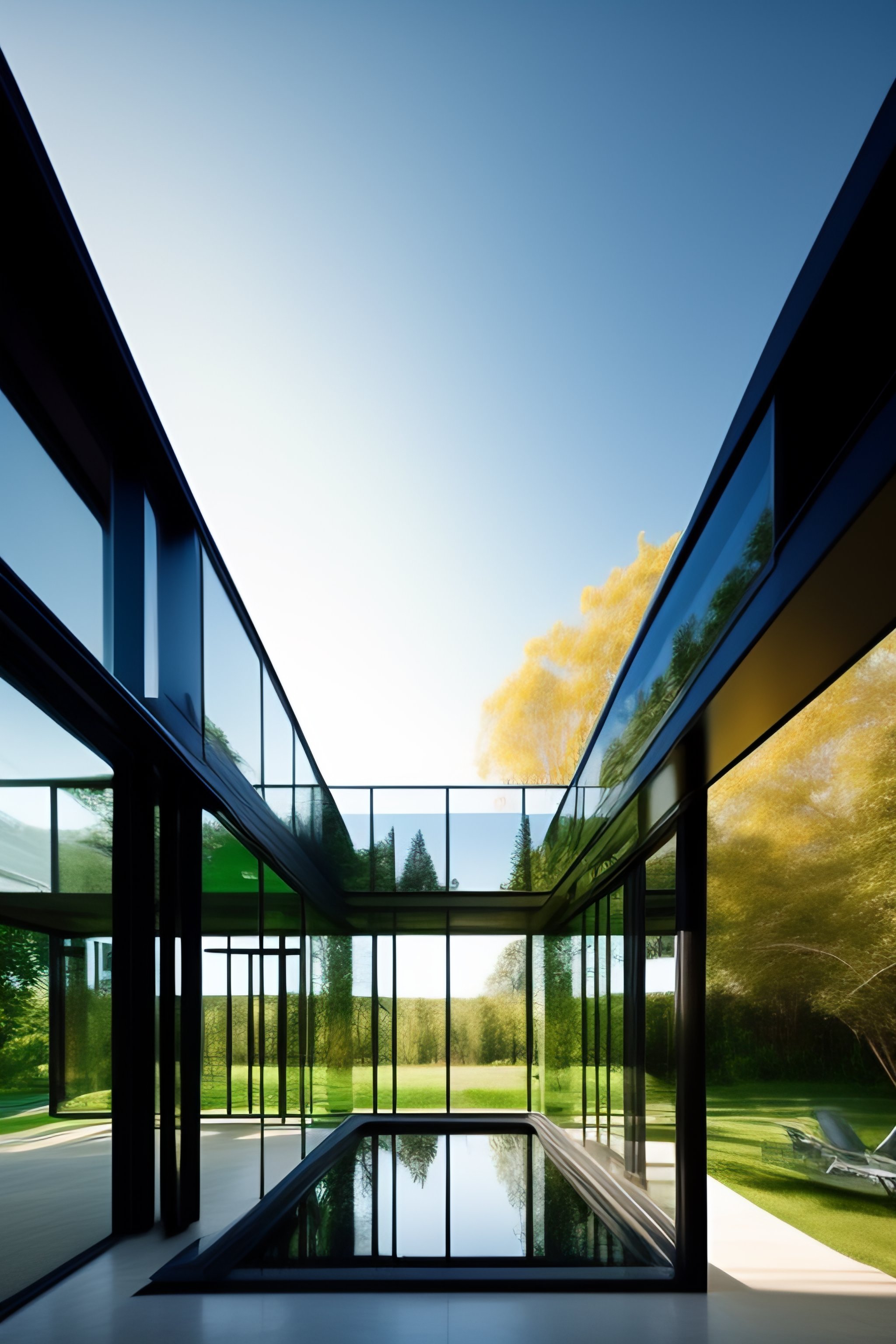 Lexica - A house made entirely of glass. glass furniture, glass walls ...