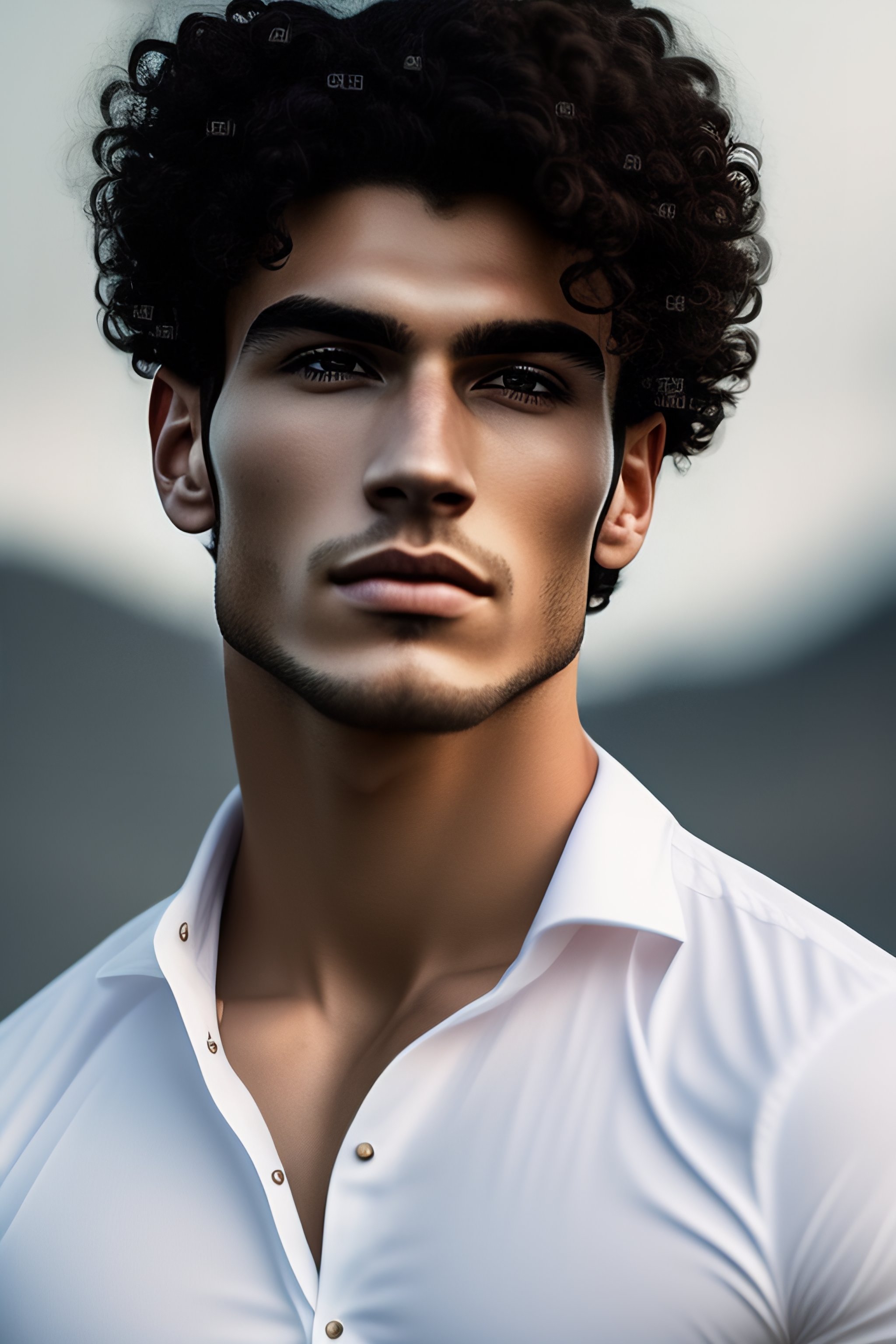 Lexica - A beautiful man with a sharp jaw, white skin, a little muscle ...