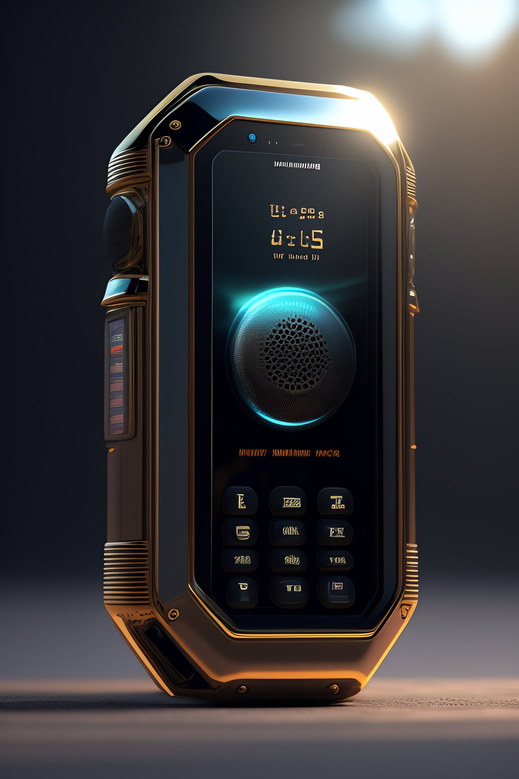 Lexica - Armoured Mobile phone, centred, night time, octane render ...