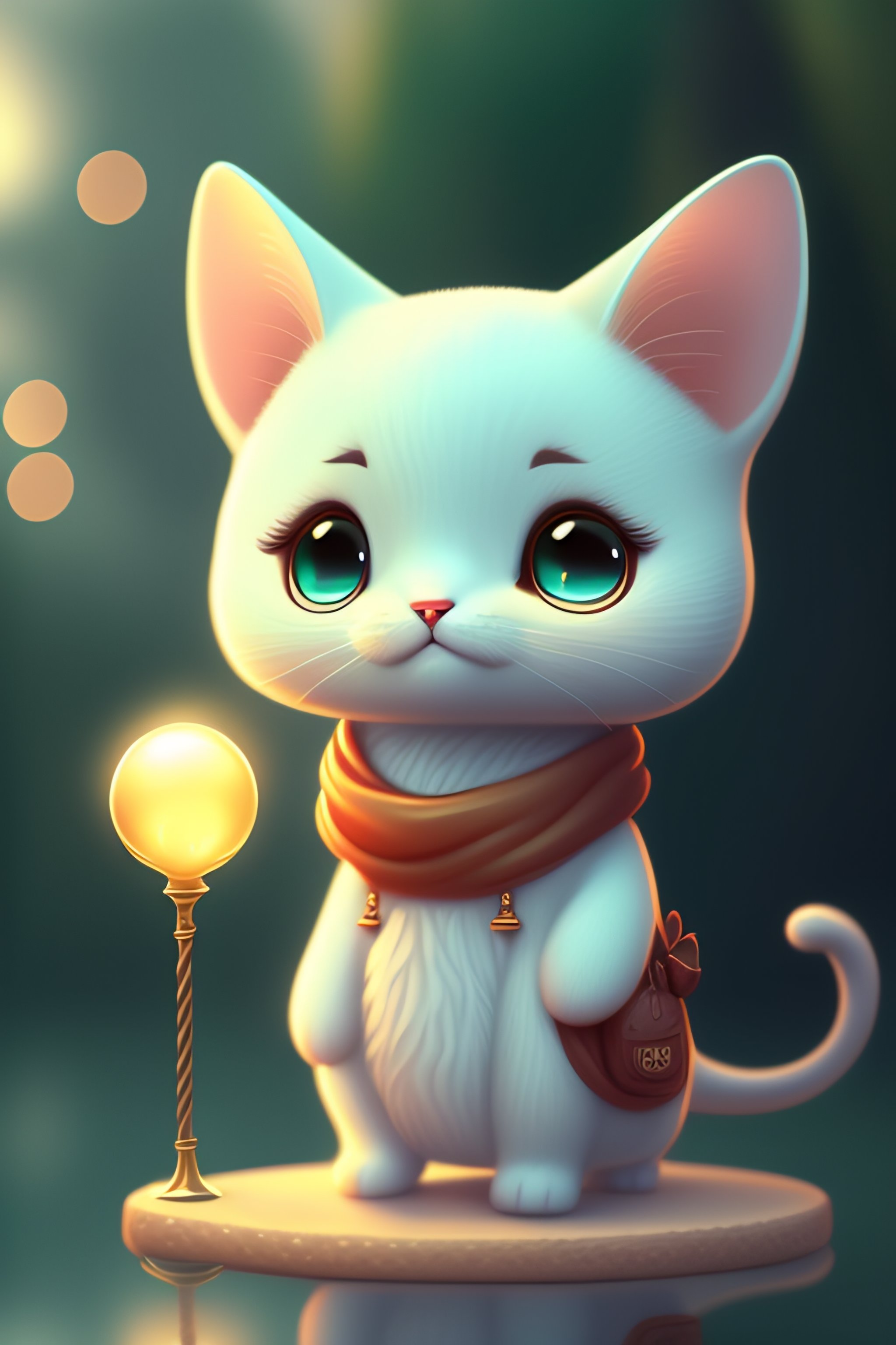 Lexica - Cute and adorable cartoon it cat , fantasy, dreamlike ...