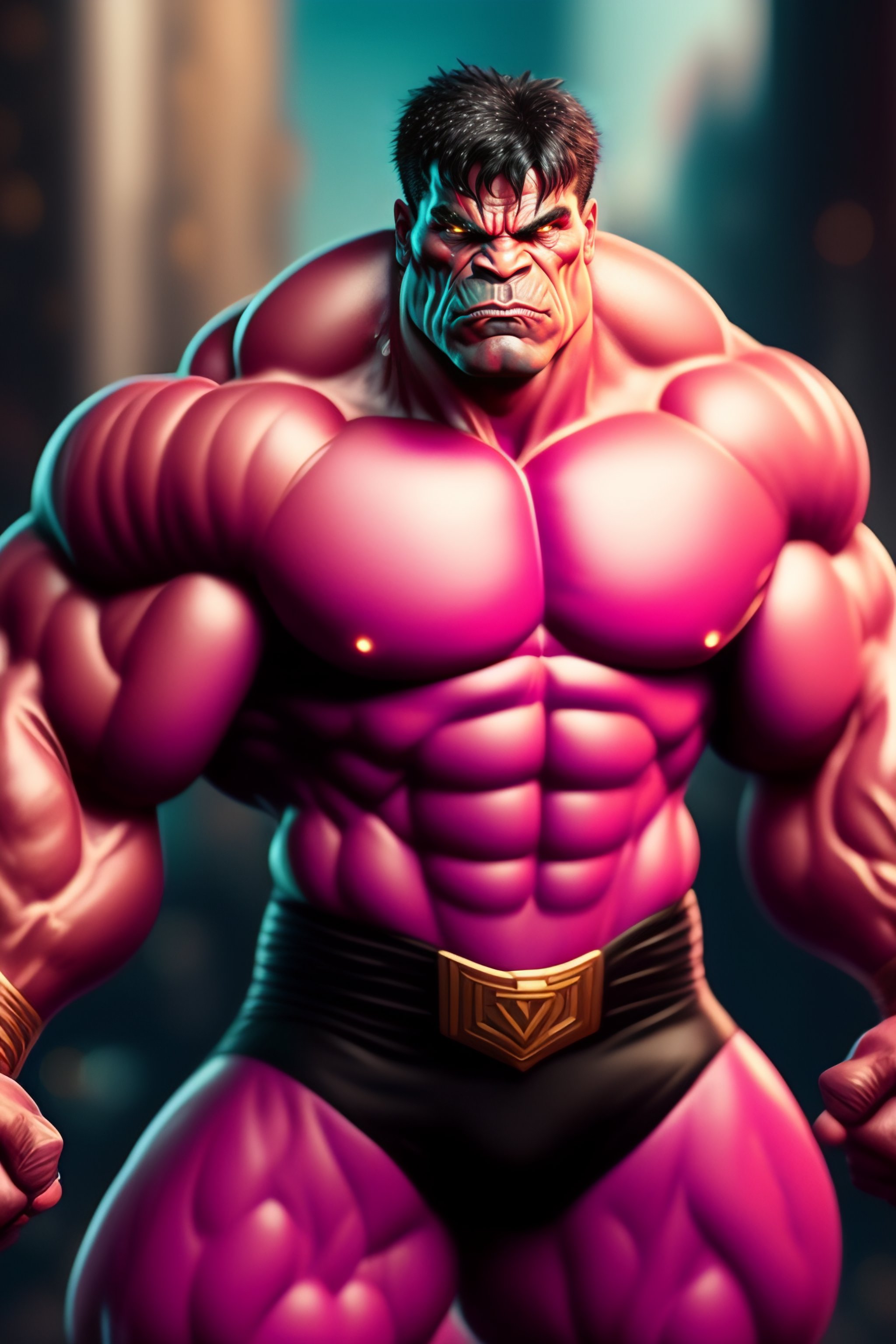 Lexica - A pink hulk