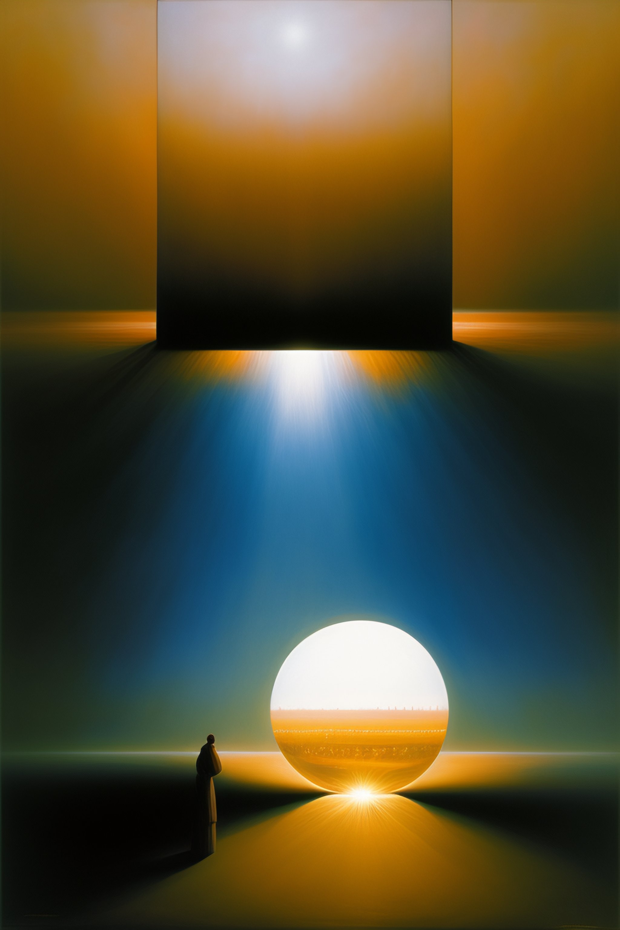 Lexica - Worshippers in robes huddled around a very complex gigantic ...