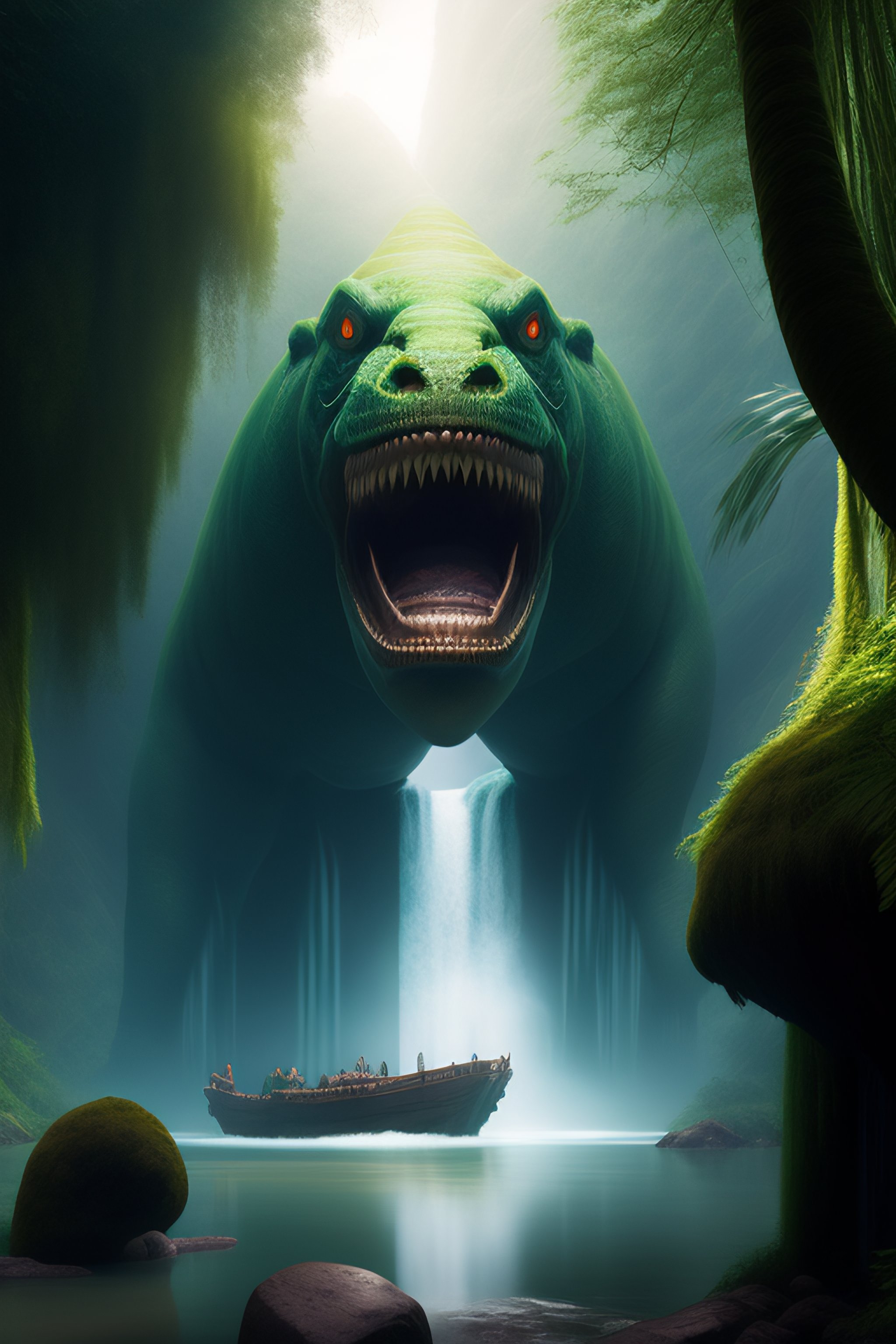 Lexica - A giant albino monster with only one cyclopean eye and the big ...