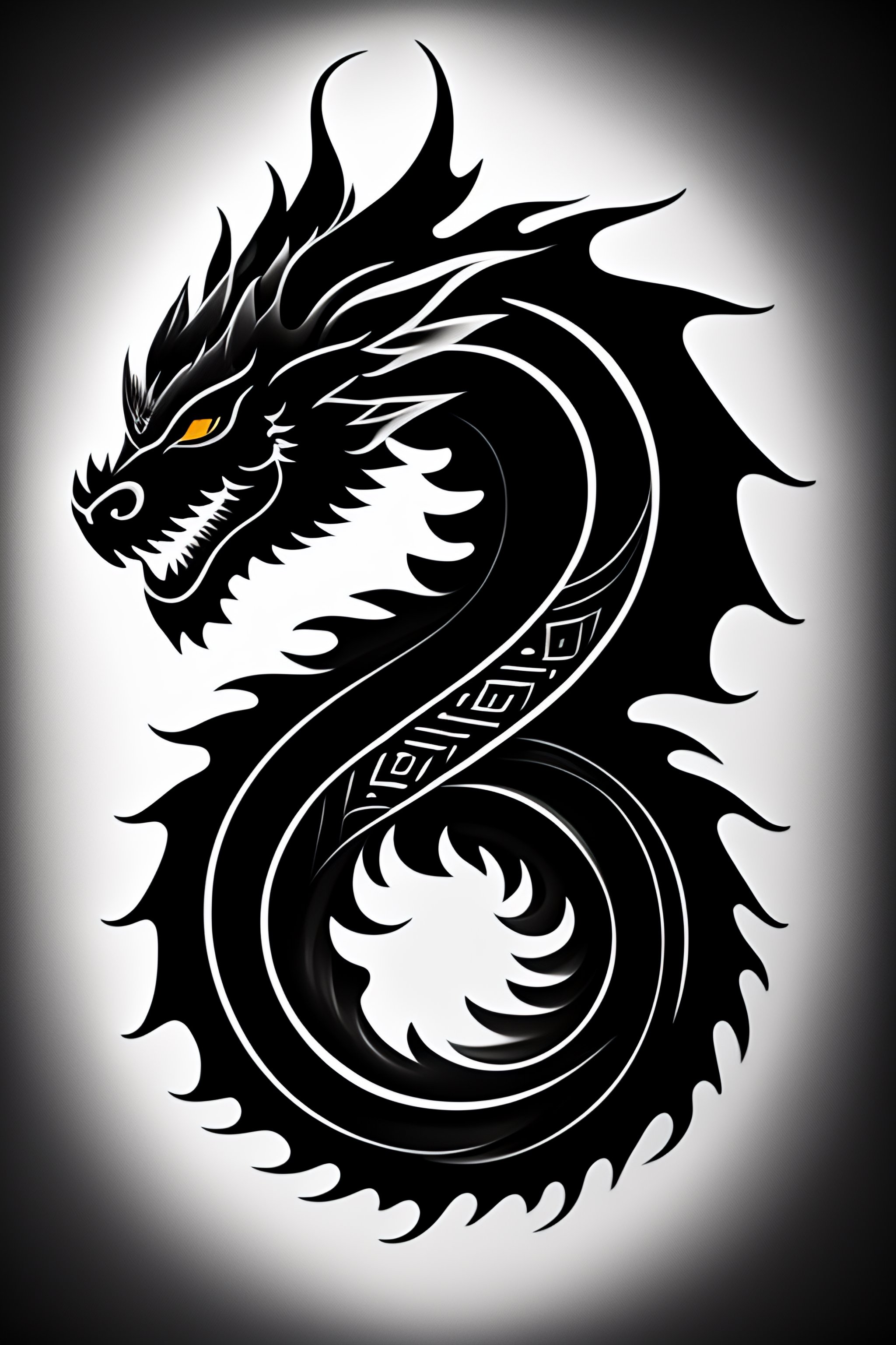 Lexica - A black and white picture of a circular design,dark aesthetic ...