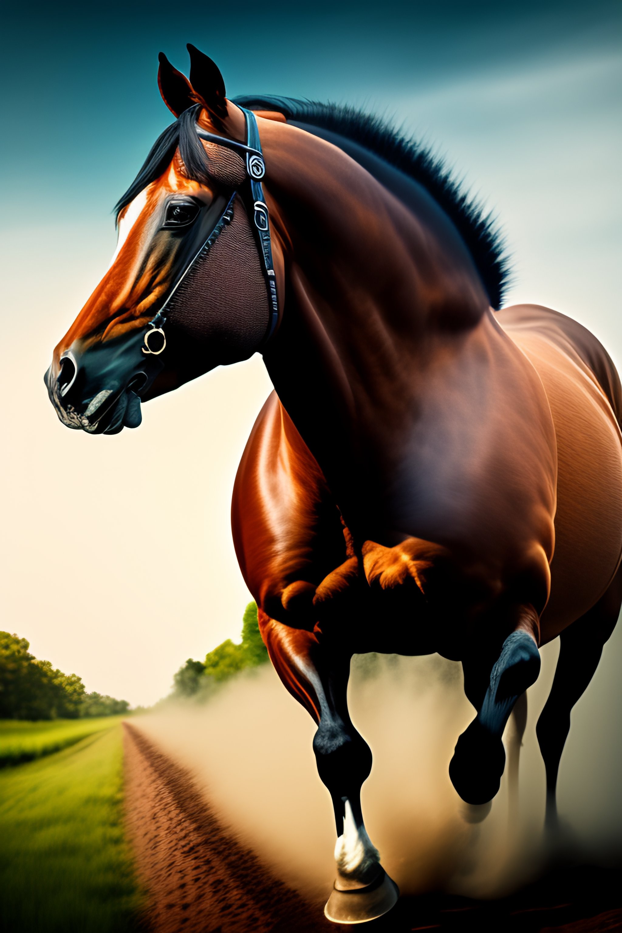 Lexica - Dinosaur riding a horse