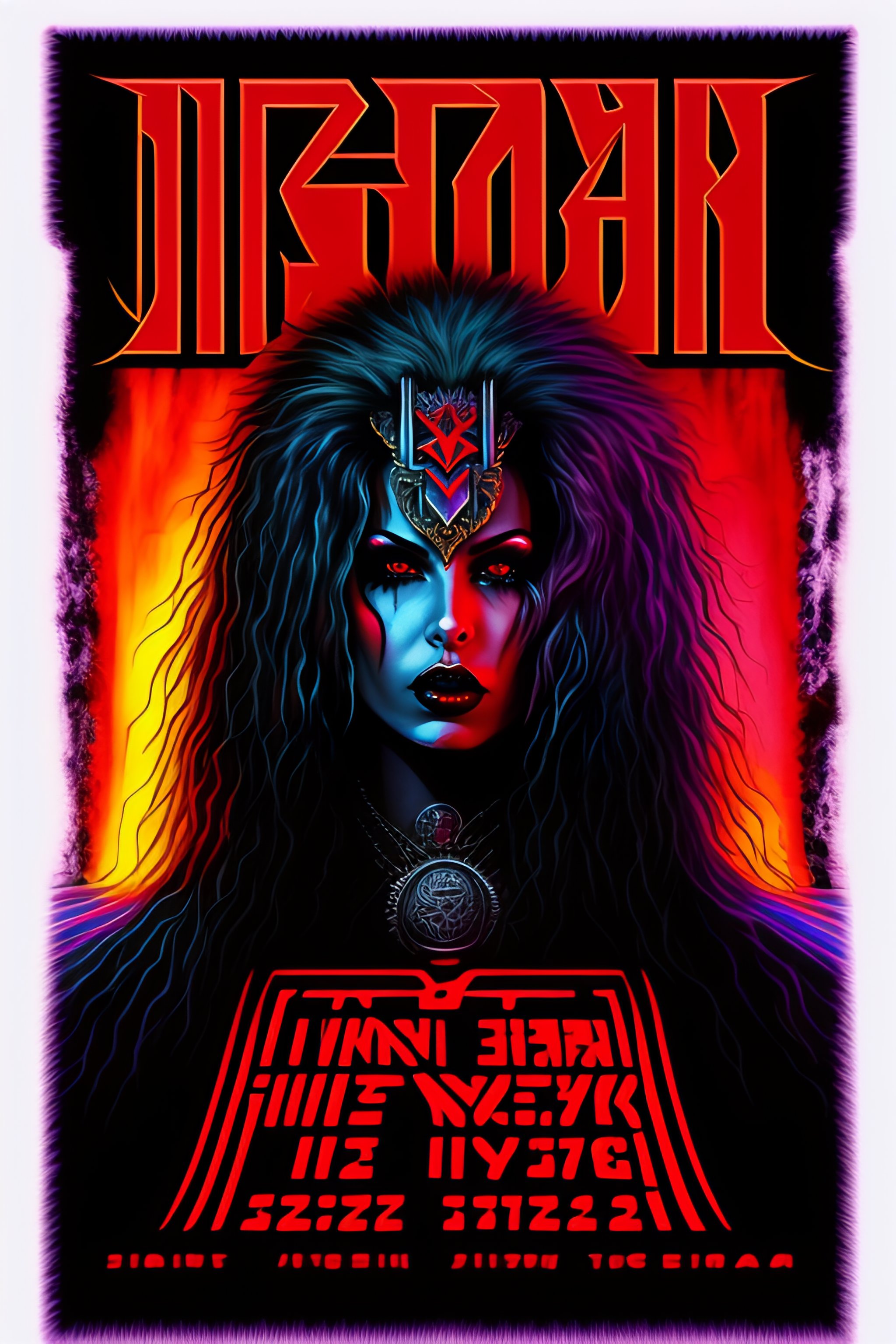 Lexica - 1987 illustration design scary heavy metal art of 2 strong ...