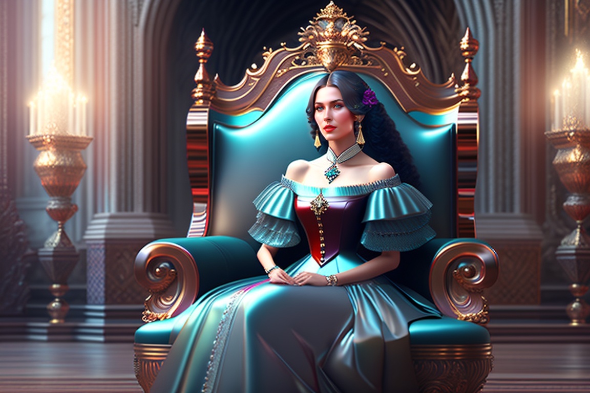Lexica - Female vampire siting on a throne. Victorian castle. Very high ...