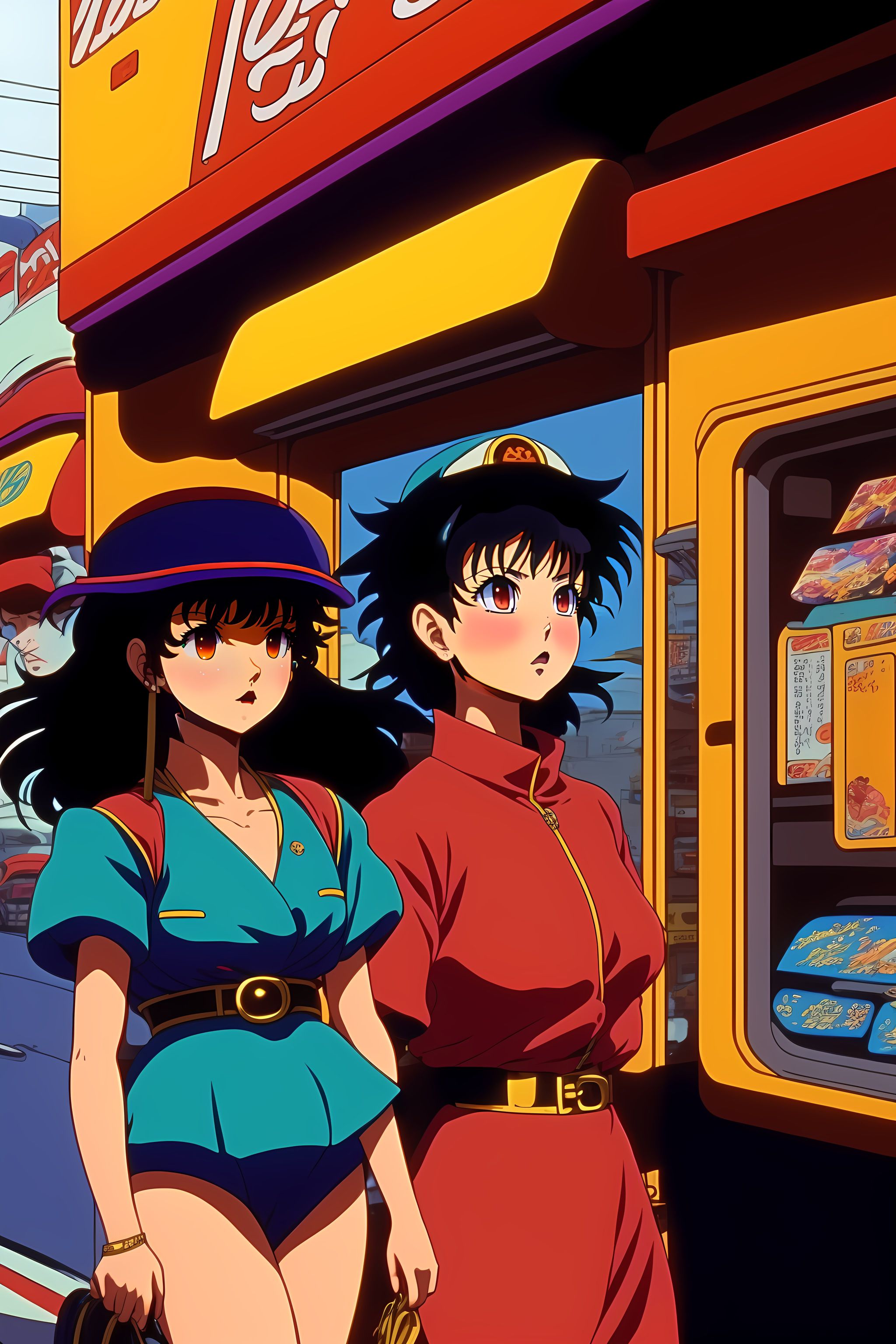 Lexica - Vintage anime screenshot from Akira, 90’s anime. Vibrant ...