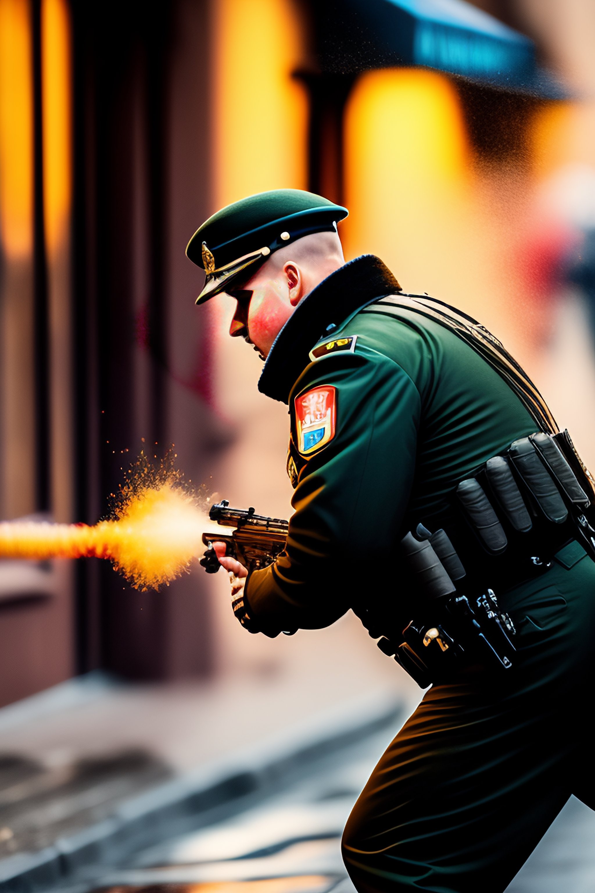 Lexica - Polish policeman shooting ap grenade laucher