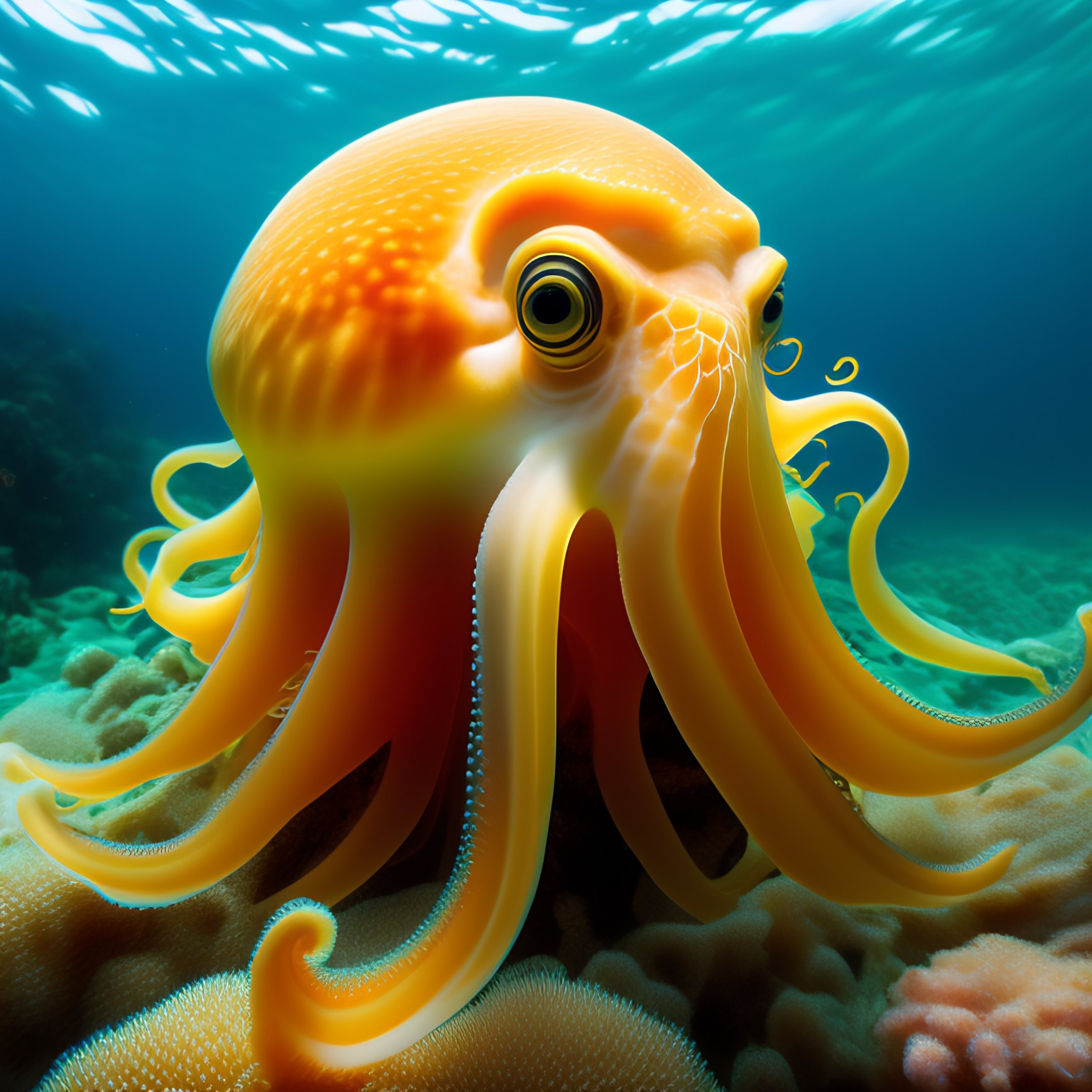 Lexica - Octopus scared of fish